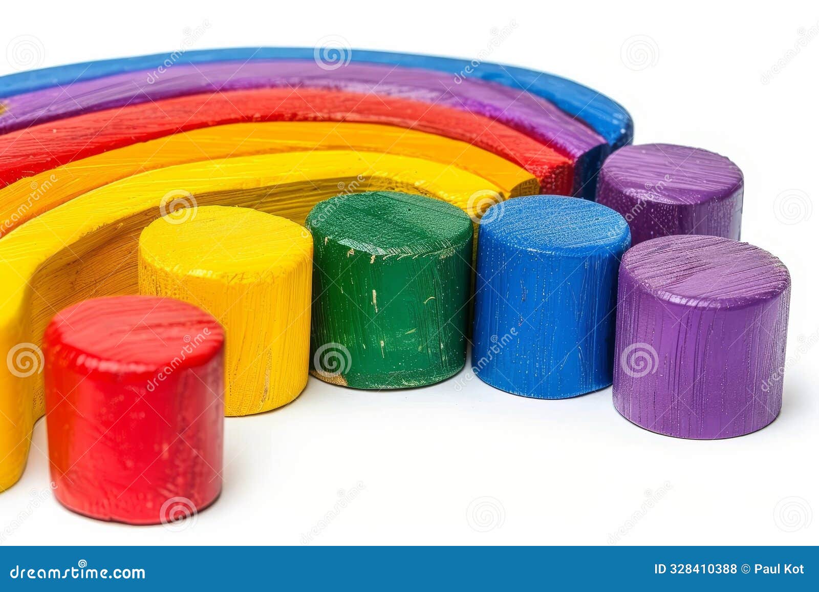 Bright and Colorful Rainbow Segment Isolated on White Background for ...