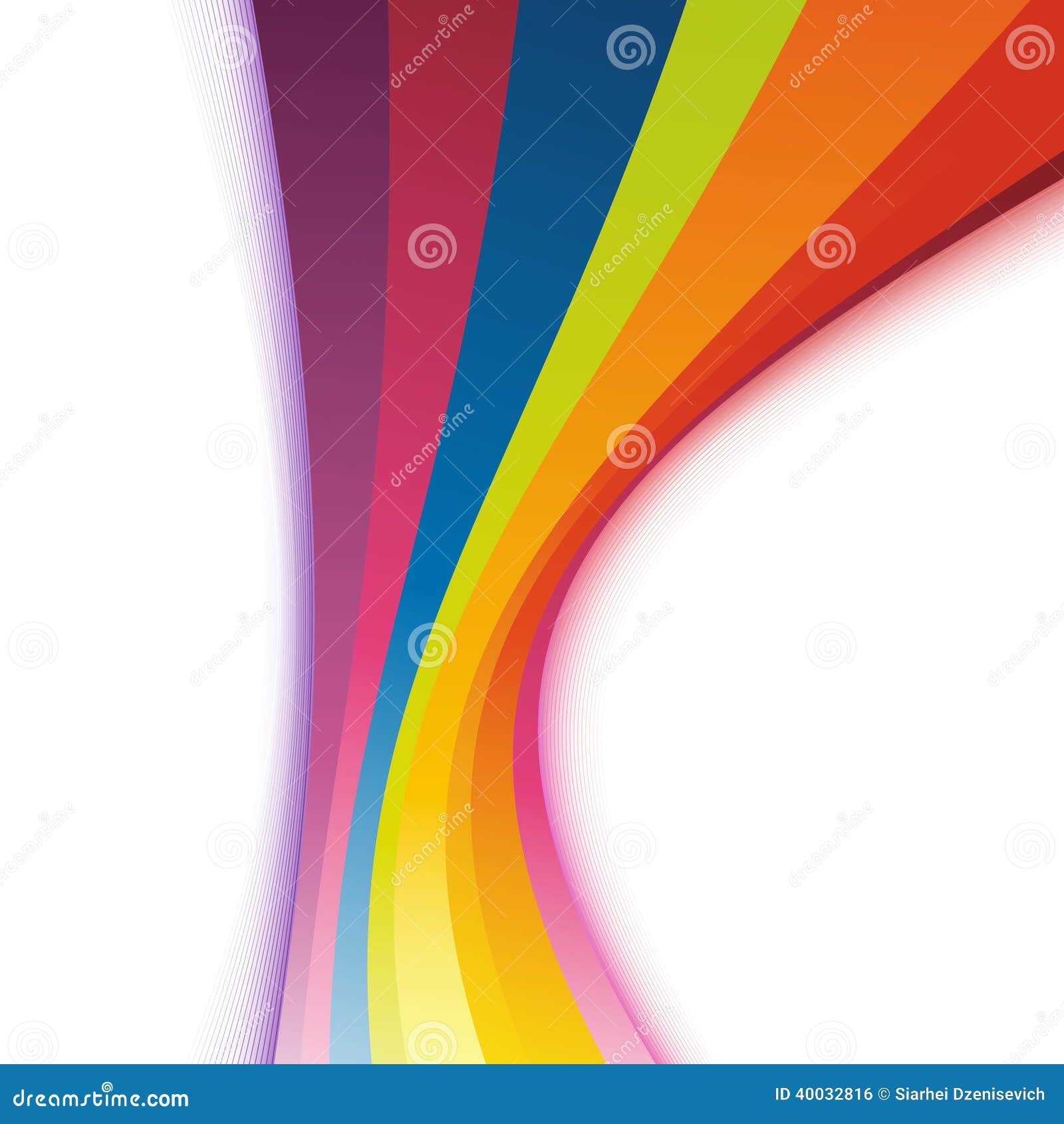 Bright Colorful Refreshing Rainbow Swoosh Stock Vector - Illustration ...