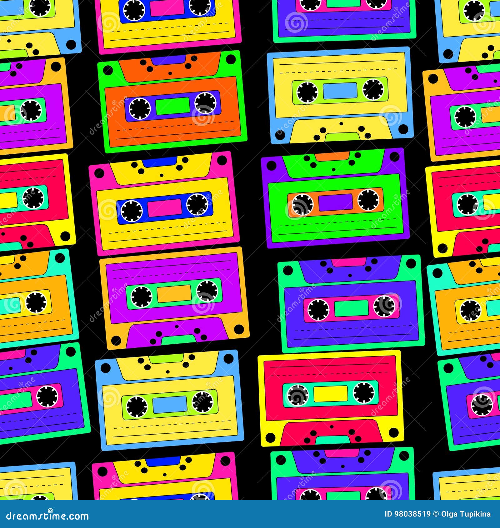 Retro Cassette. Vintage 1980s Mix Tape, Stereo Sound Record Technology ...