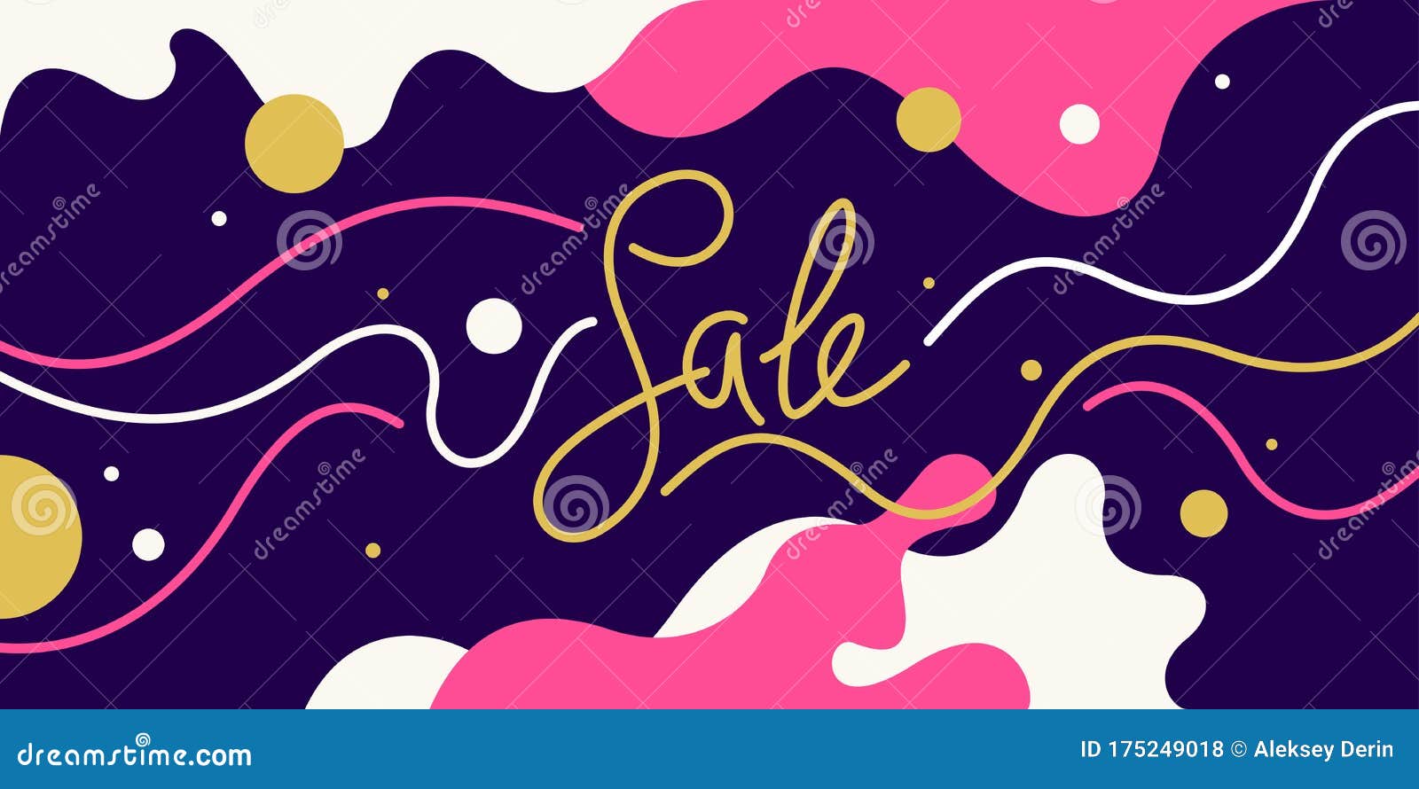 Bright Colorful Sale Poster with Dynamic Waves and Splashes. Stock ...