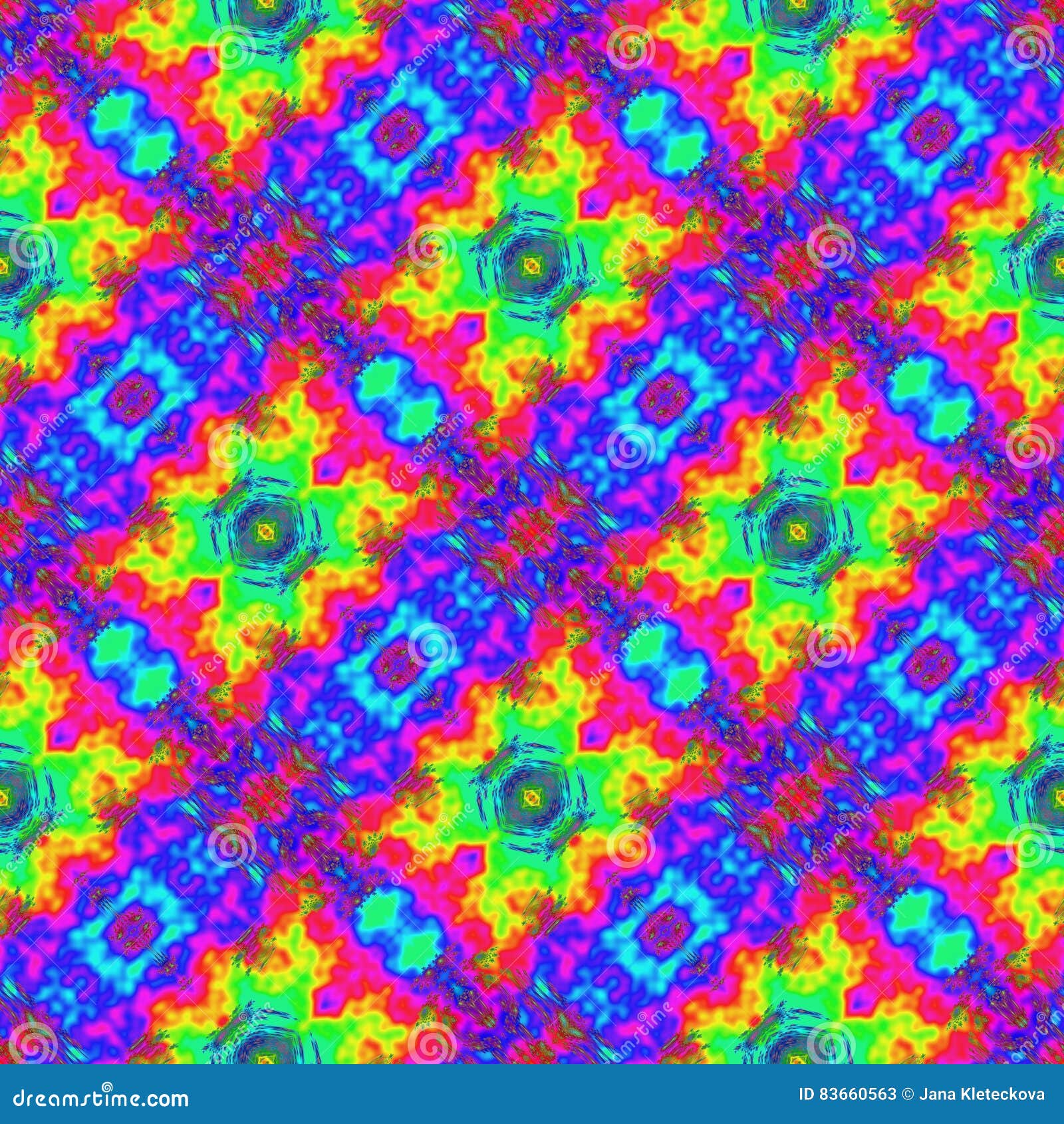 Bright Colorful Seamless Blue Red Yellow Green Pattern Stock ...