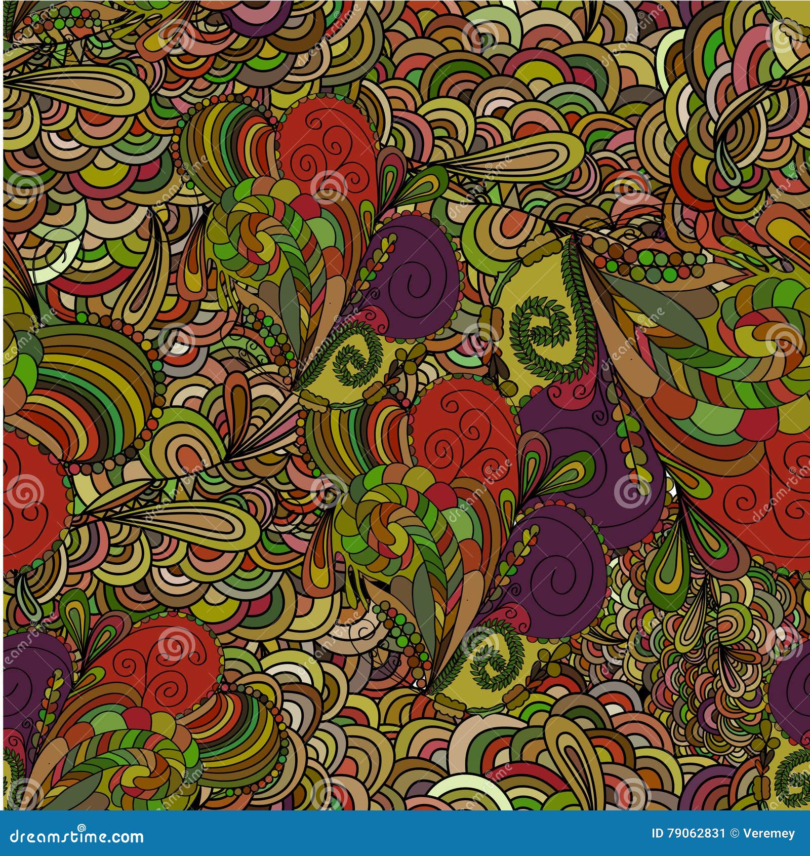 Bright Colorful Seamless Pattern Stock Vector - Illustration of india ...