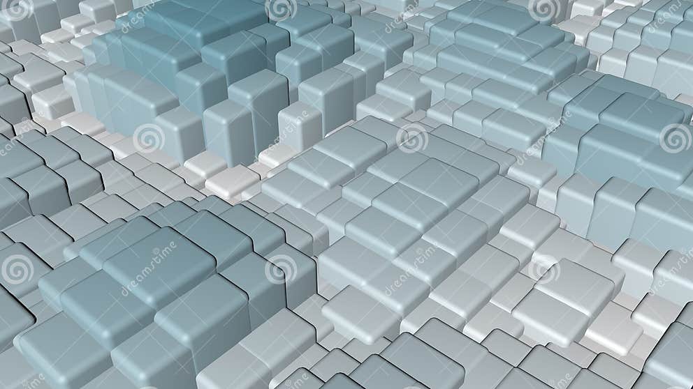 Bright Colorful Shiny Solid Squares Floating in a Wavy Shape Background ...