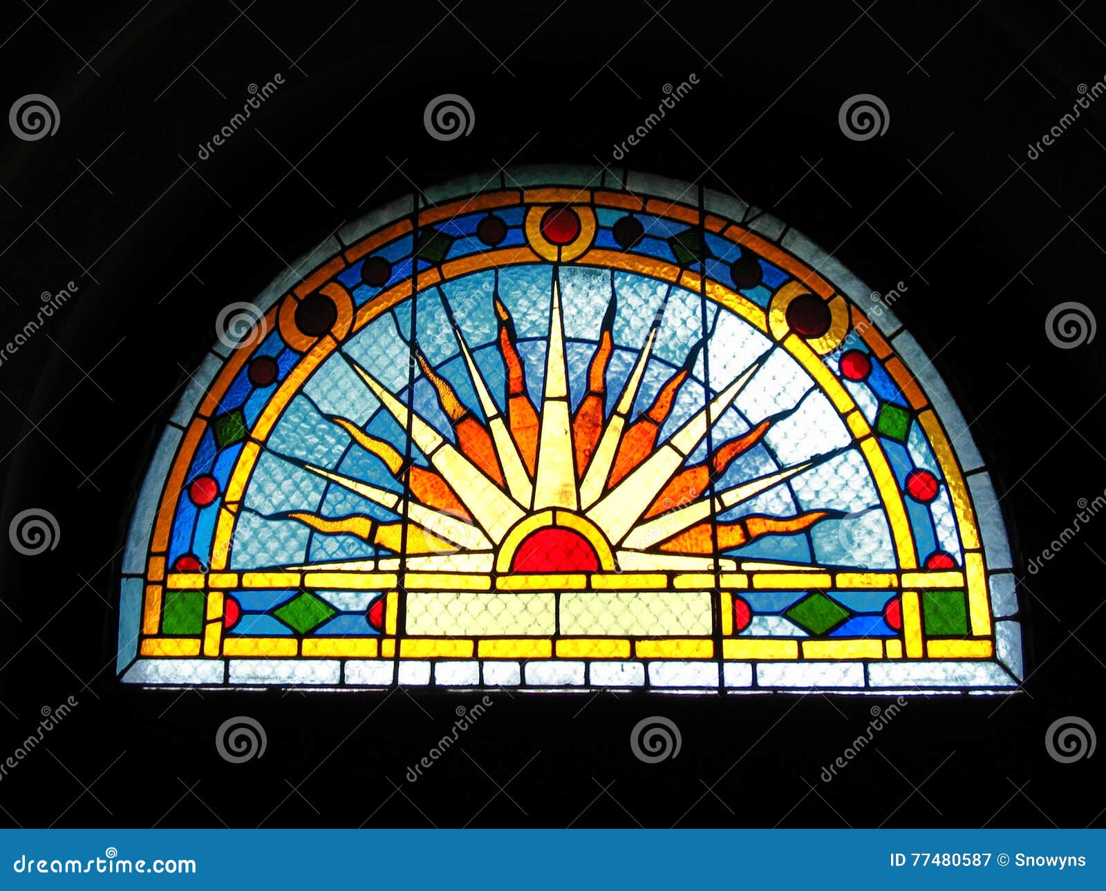 Bright and Colorful Stained Glass Window Stock Image - Image of arts ...