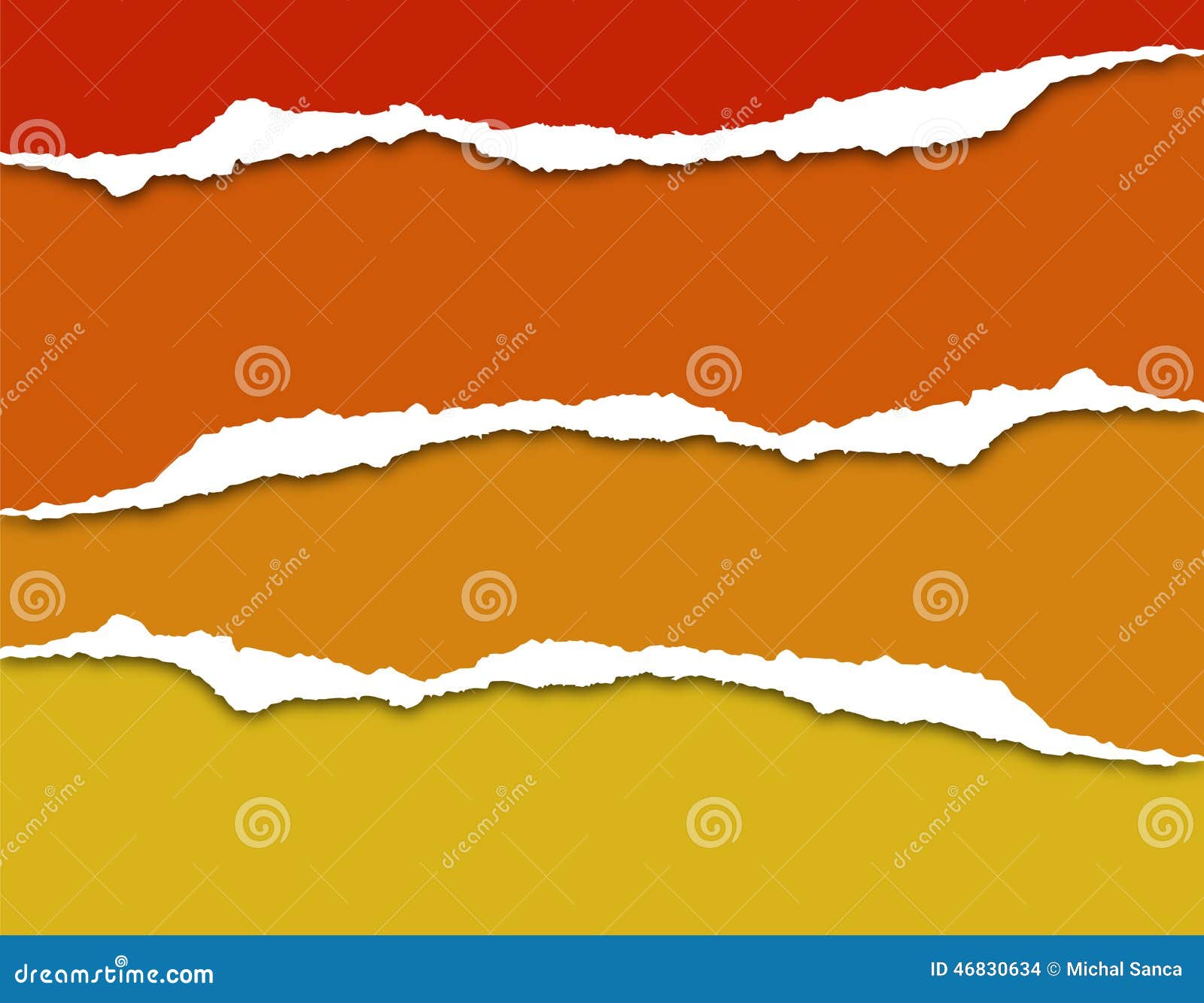 Set Of Colorful Torn Paper Stripes Element. Abstract Paper Texture With ...