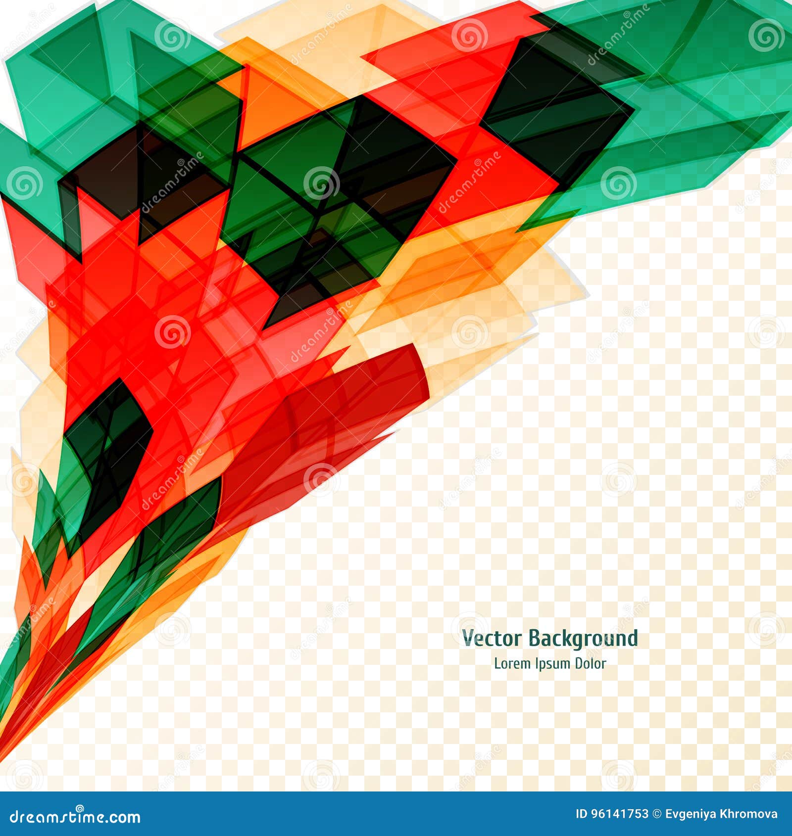 Bright Colorful Transparent Background Design Stock Vector ...