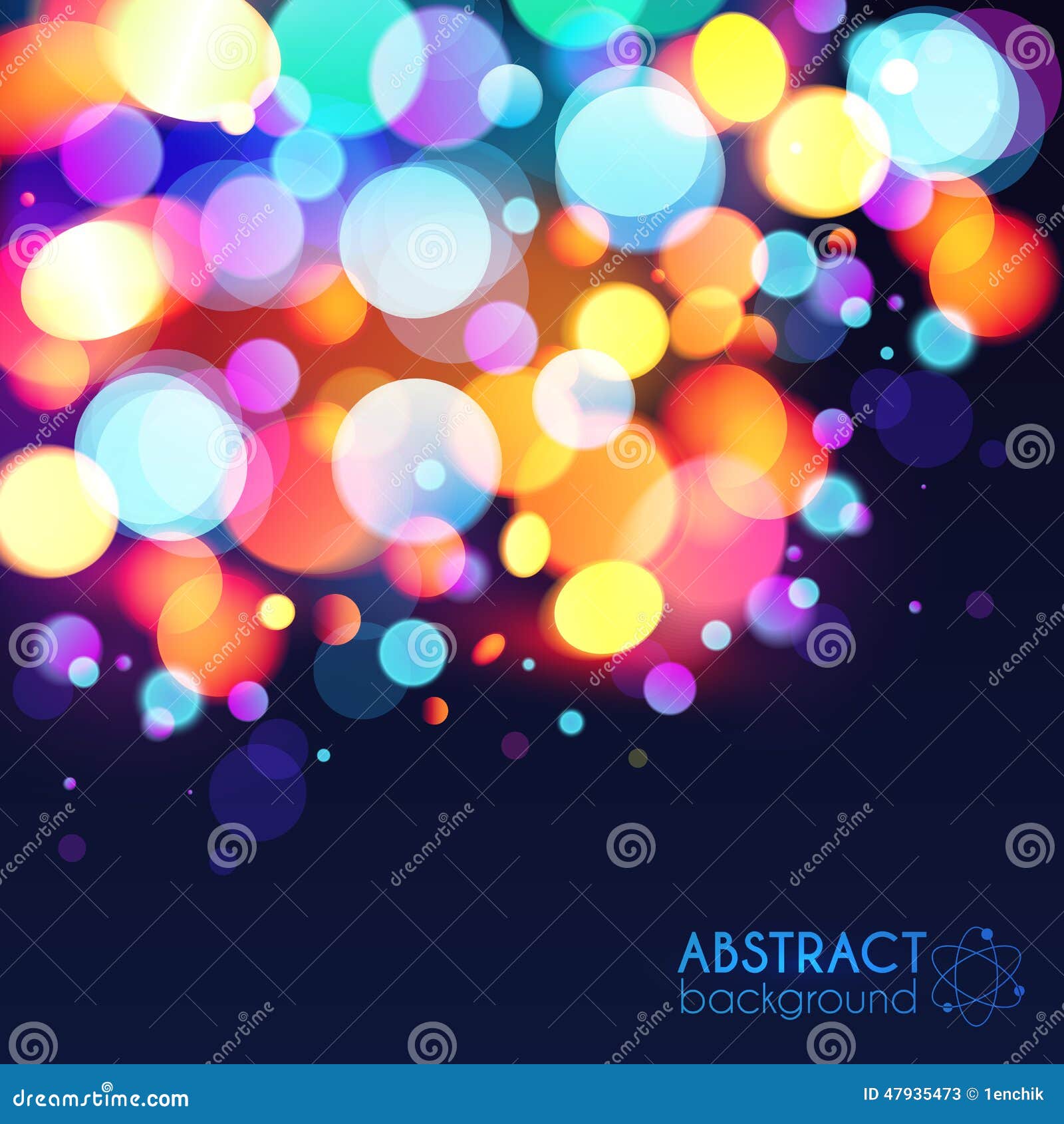 Bright Colors Bokeh Light Effect Vector Background Stock Vector ...