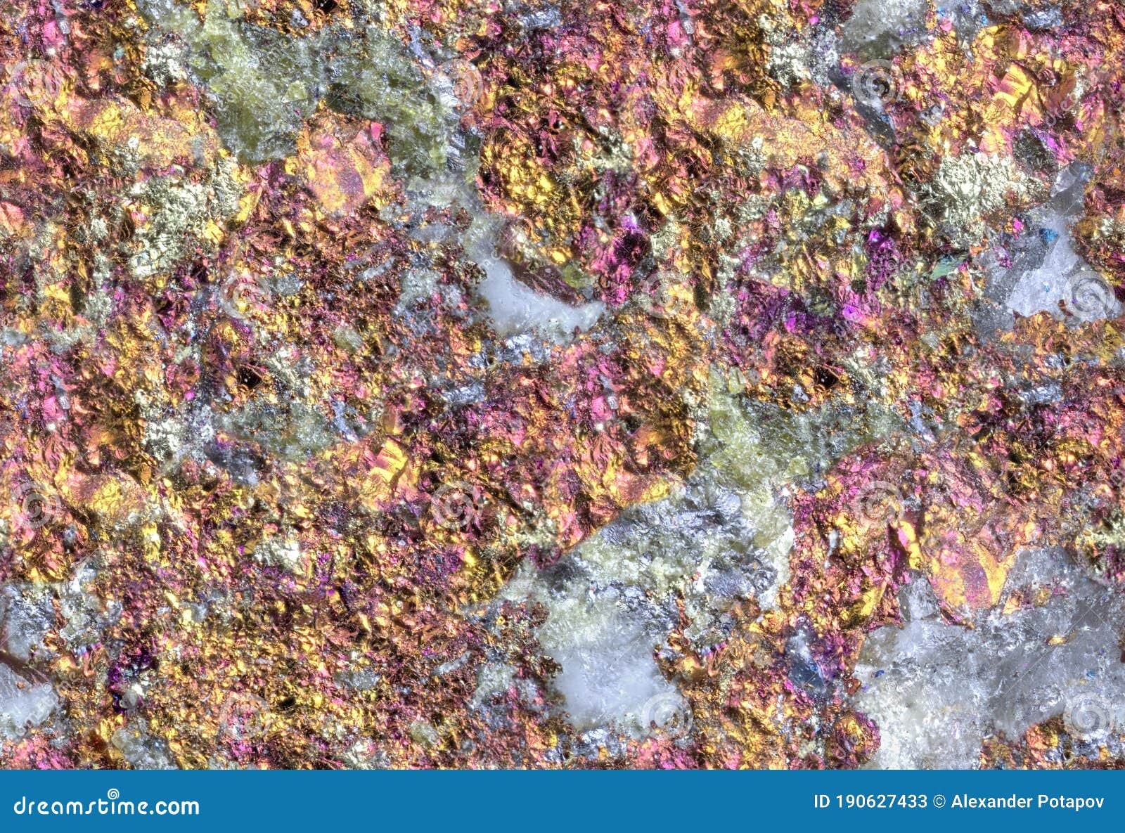 Bright Colors Chalcopyrite Seamless Texture Macro Stock Image - Image ...