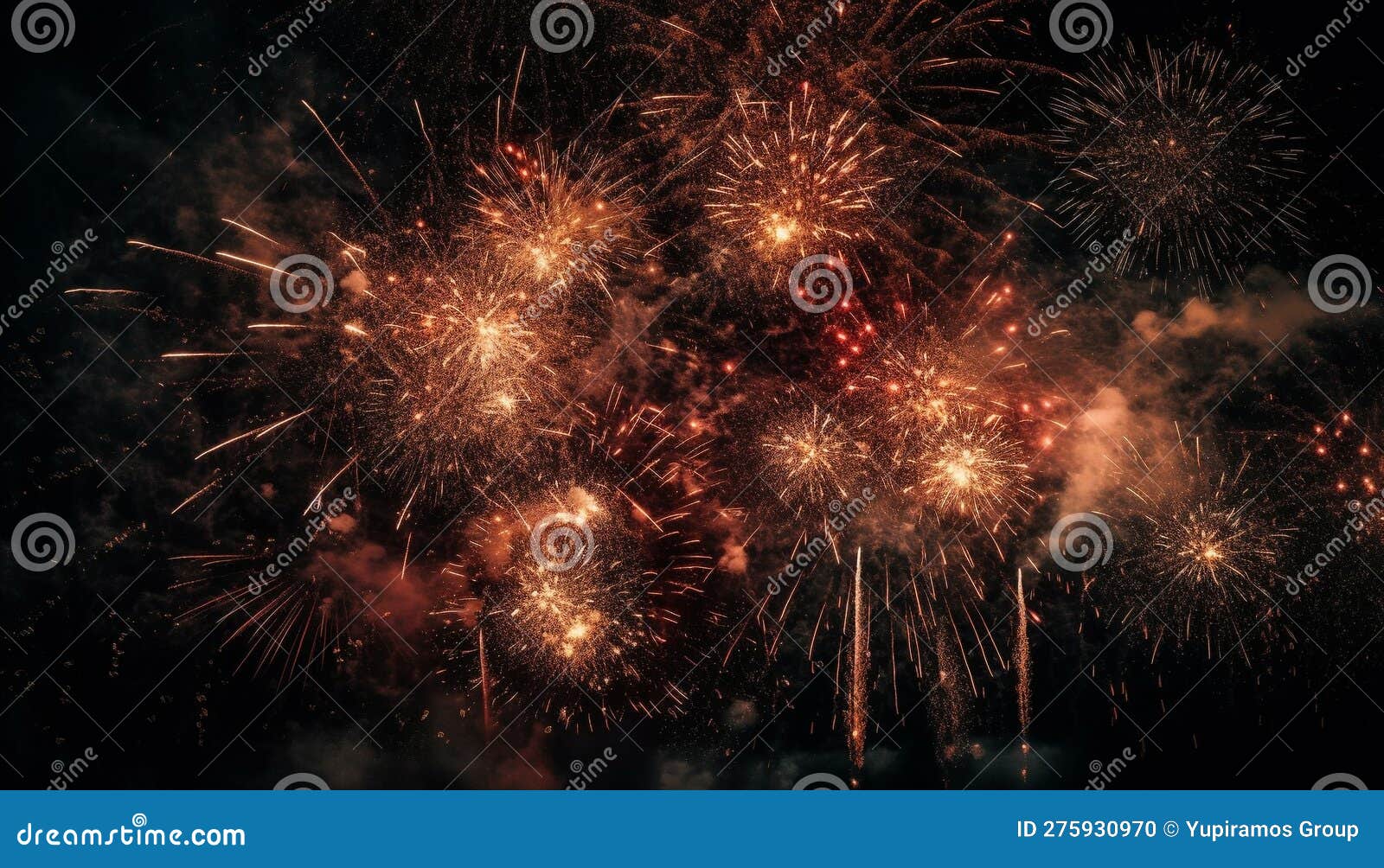 Bright Colors Exploding in Vibrant Firework Display Generated by AI ...