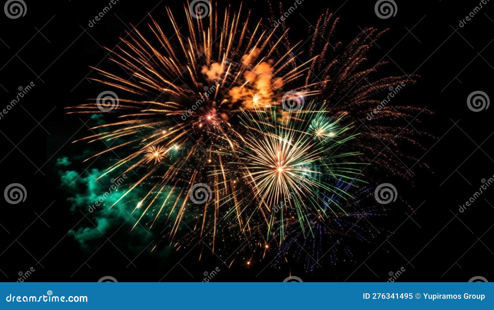 Bright Colors Exploding in Vibrant Firework Display Generated by AI ...