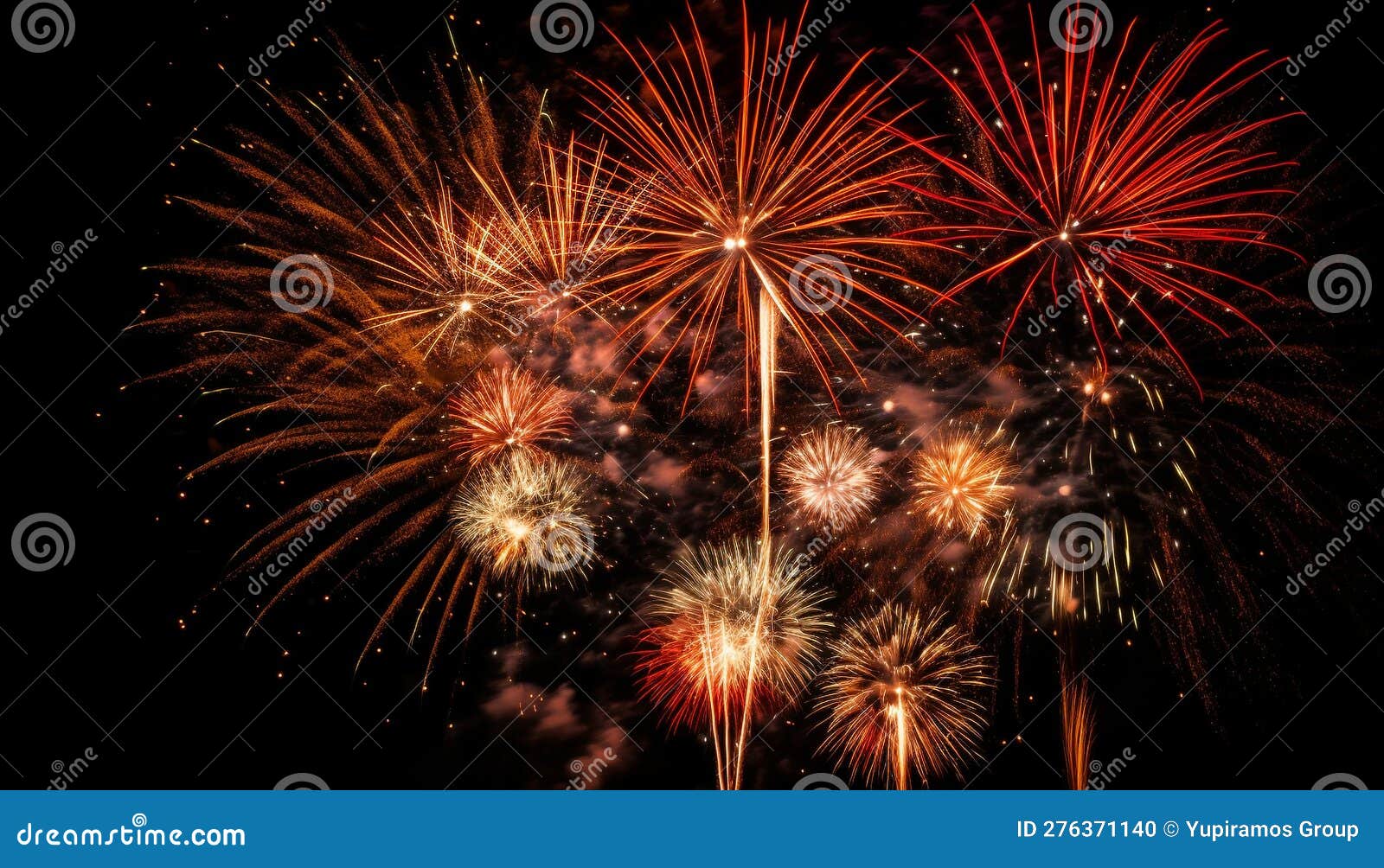 Bright Colors Exploding in Vibrant Firework Display Generated by AI ...