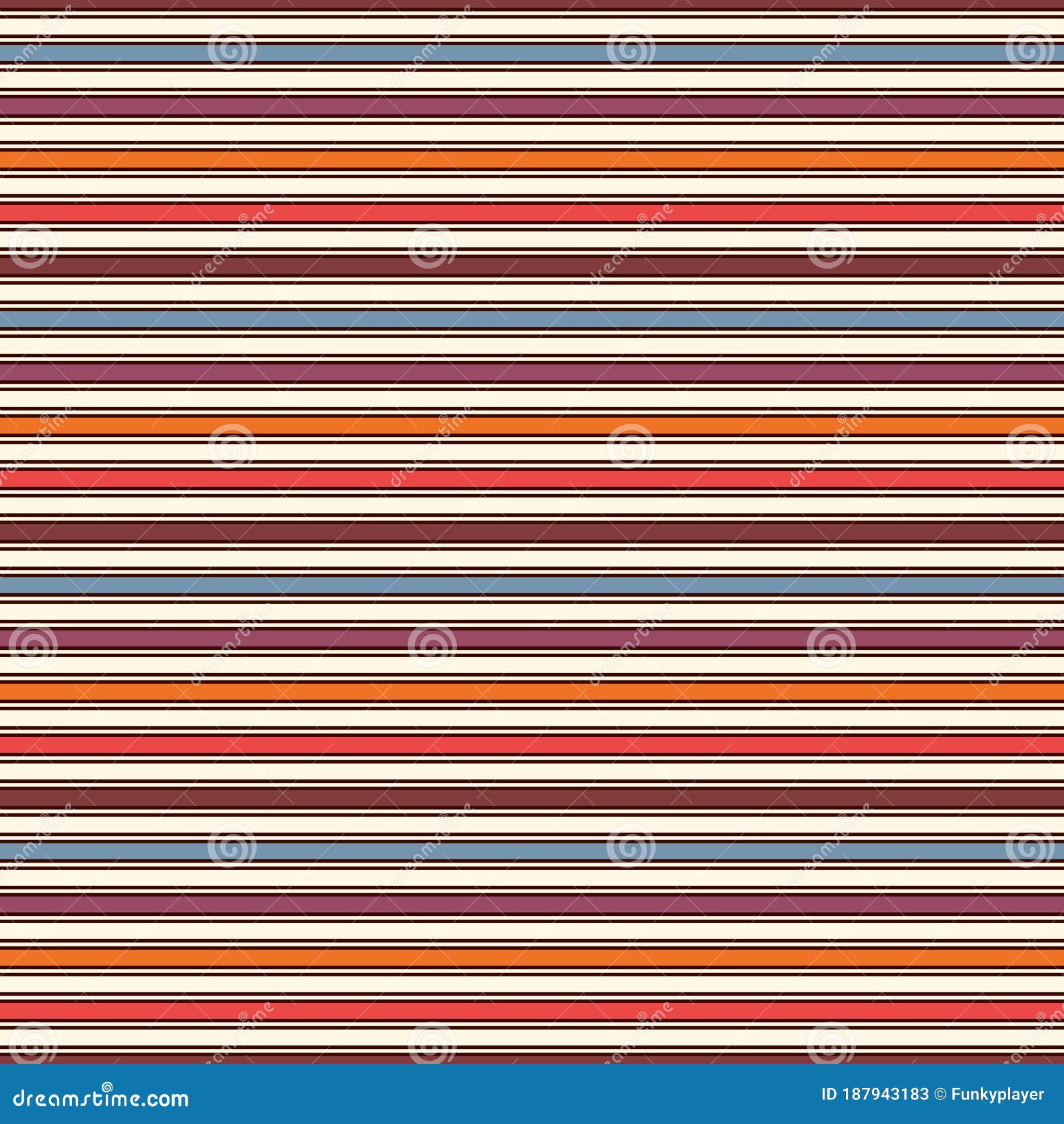 Bright Colors Horizontal Stripes Abstract Background. Thin Line ...