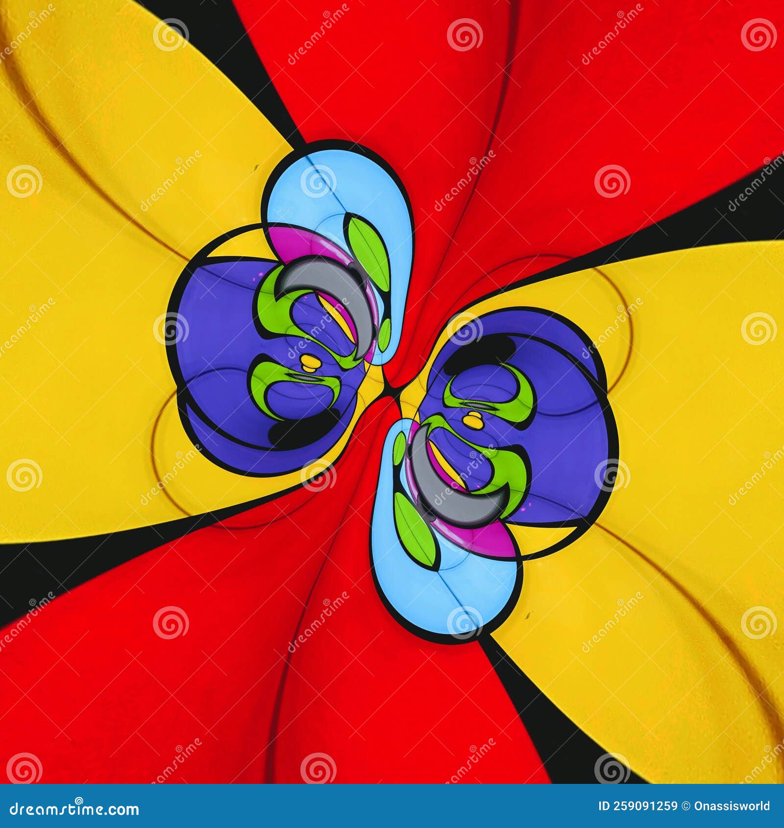 Bright Colors Shapes Blurs Art Background Abstract Stock Illustration ...