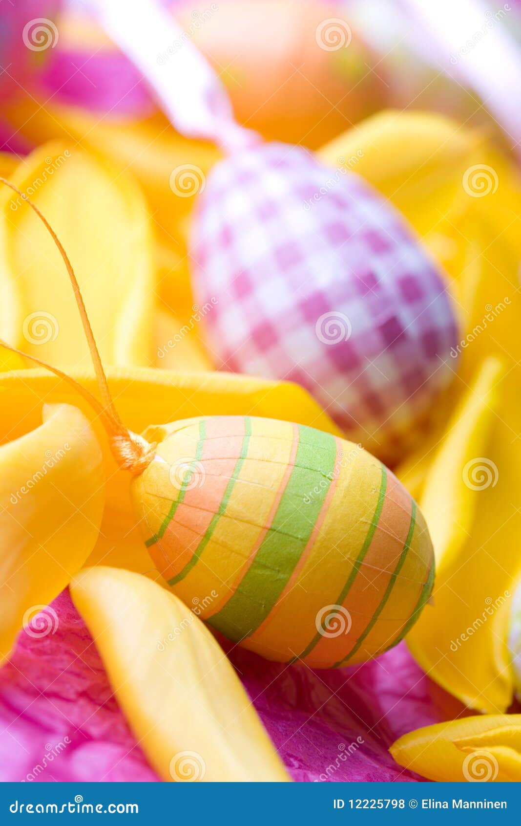 Bright Coloured Easter Eggs Stock Photo - Image of bright, petal: 12225798