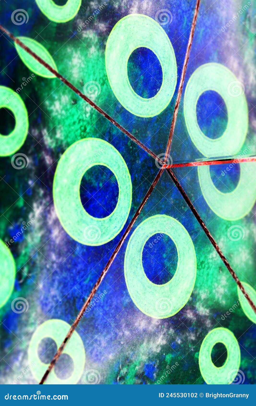 Reflection of Hand Drawn Pattern between Mirrors. Stock Photo - Image ...