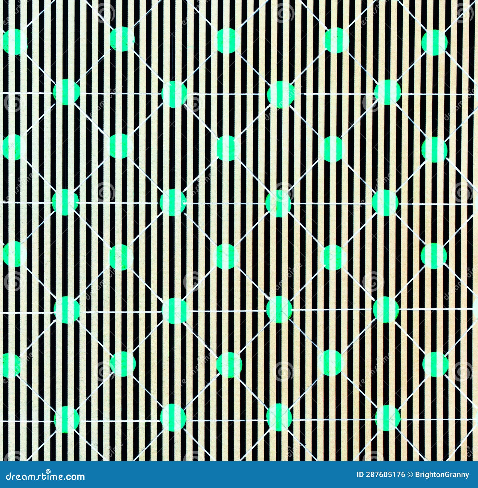 A Hand Coloured Line and Dot Pattern. Stock Illustration - Illustration ...