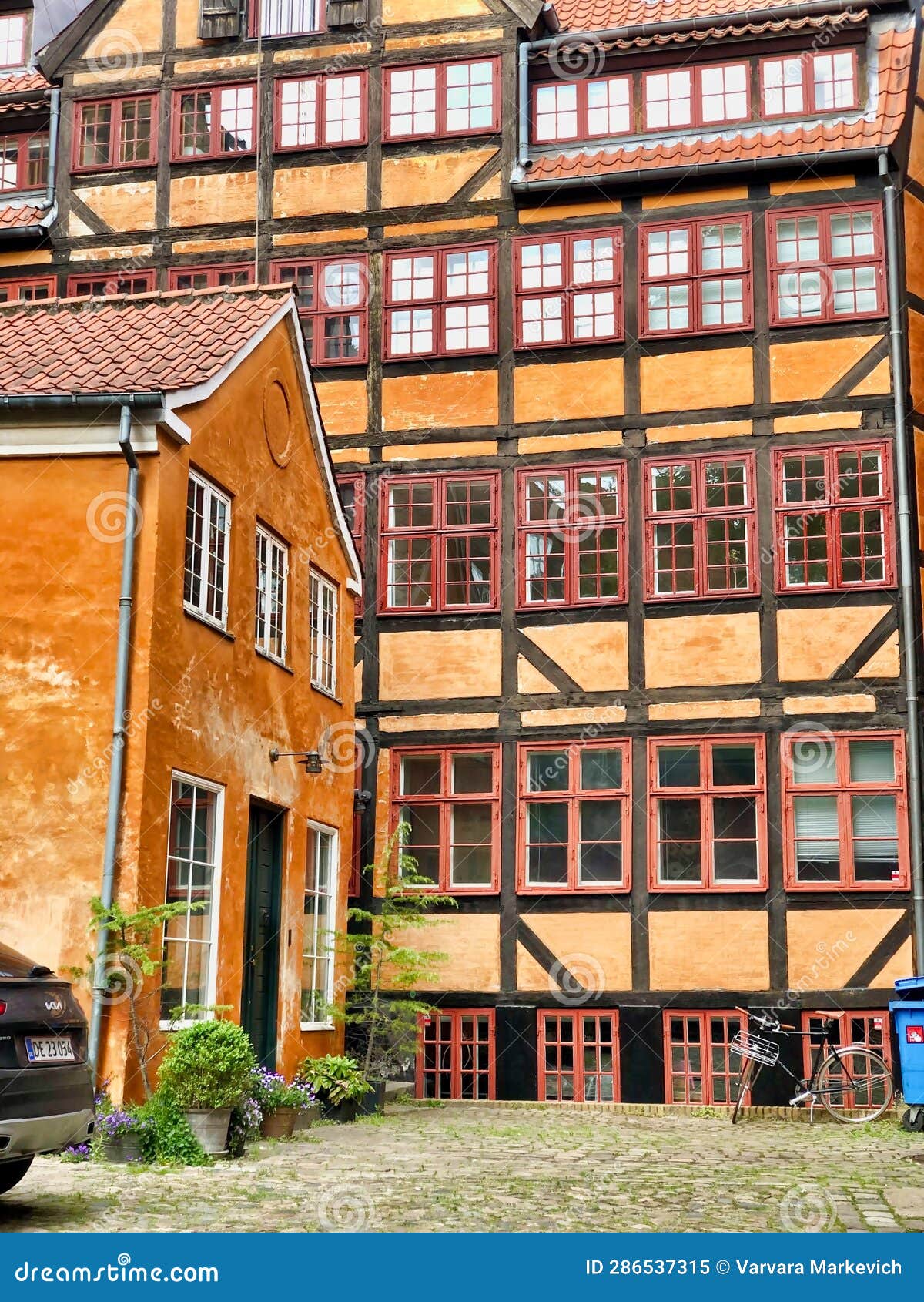 Danish architecture stock image. Image of alley, town - 286537315