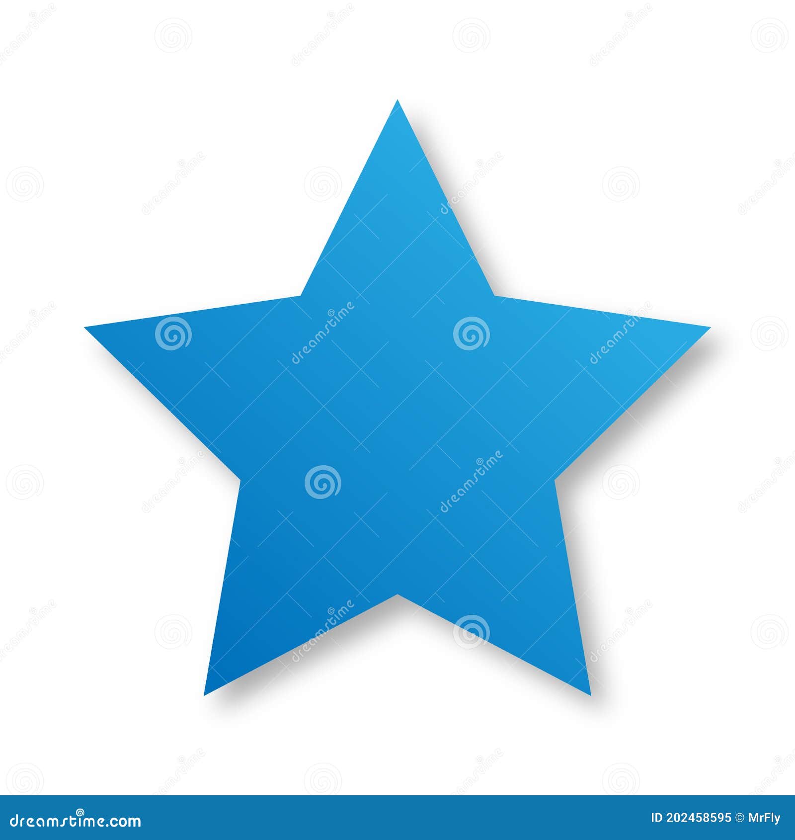 Bright Blue Geometric Star, Vector Illustration Stock Vector ...