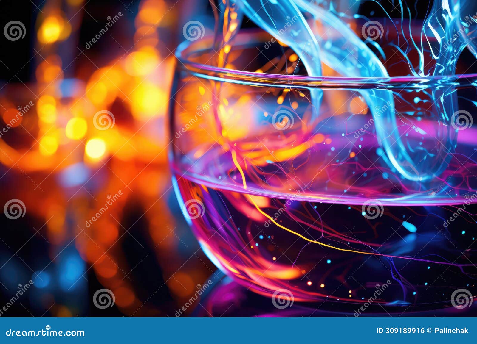 Bright Colourful Glass Objects of Different Shapes in Neon Colours ...