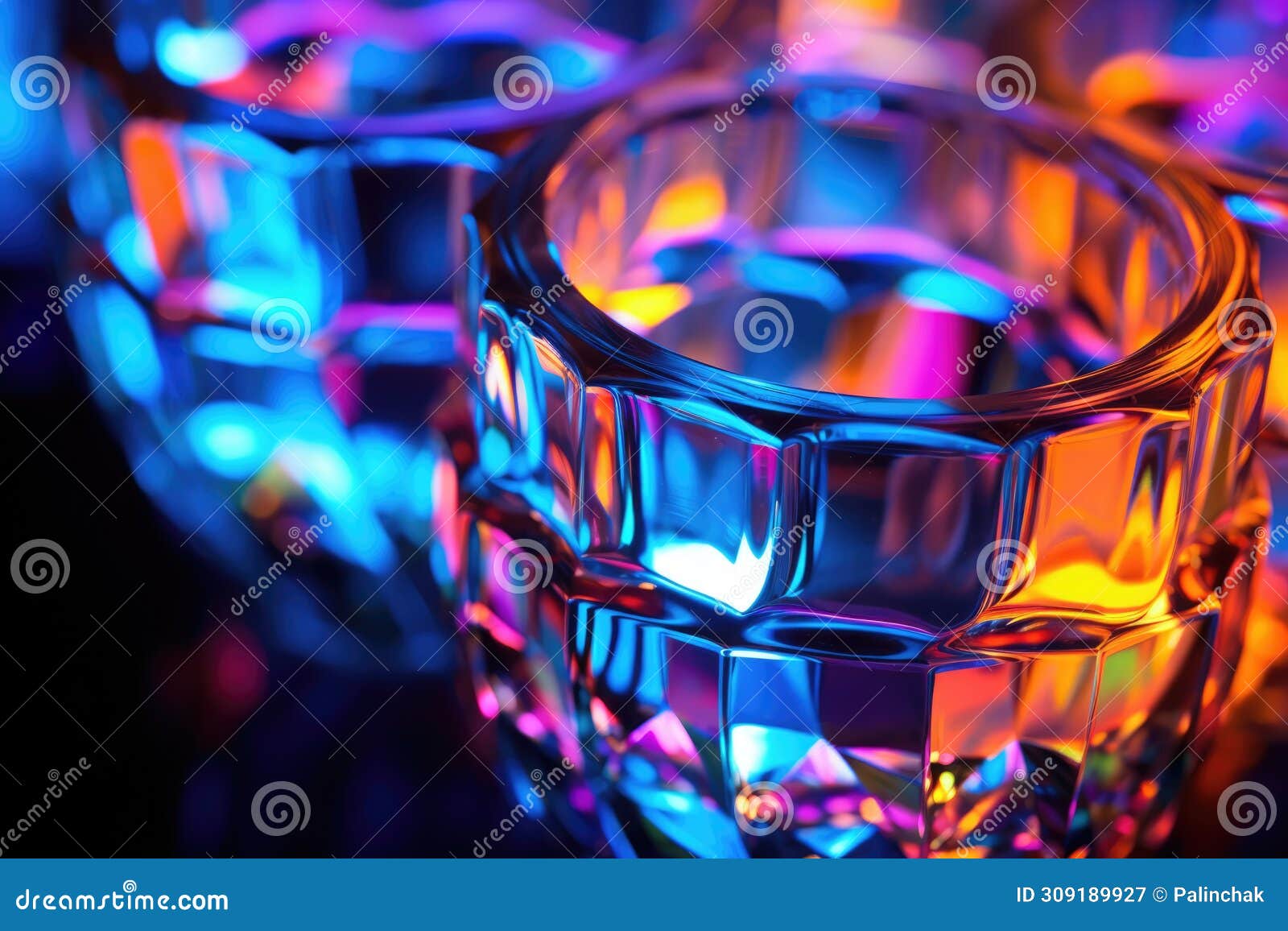 Bright Colourful Glass Objects of Different Shapes in Neon Colours ...