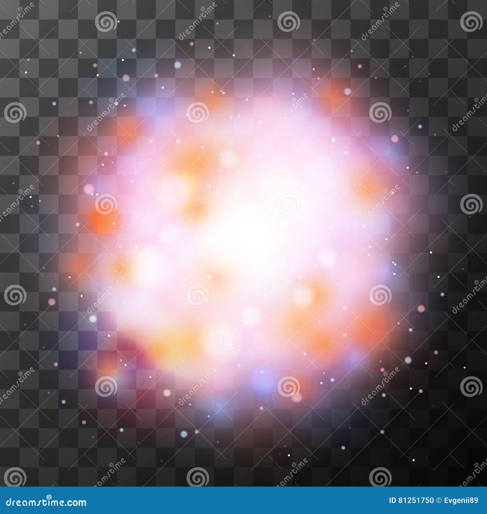 Bright Colourful Magic Lighting Effect on Transparent Background Stock ...