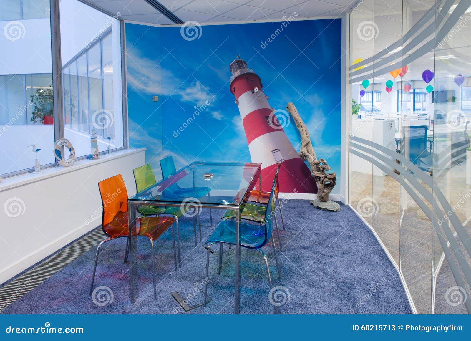 Bright & Colourful Meeting Room Stock Image - Image of lighthouse ...