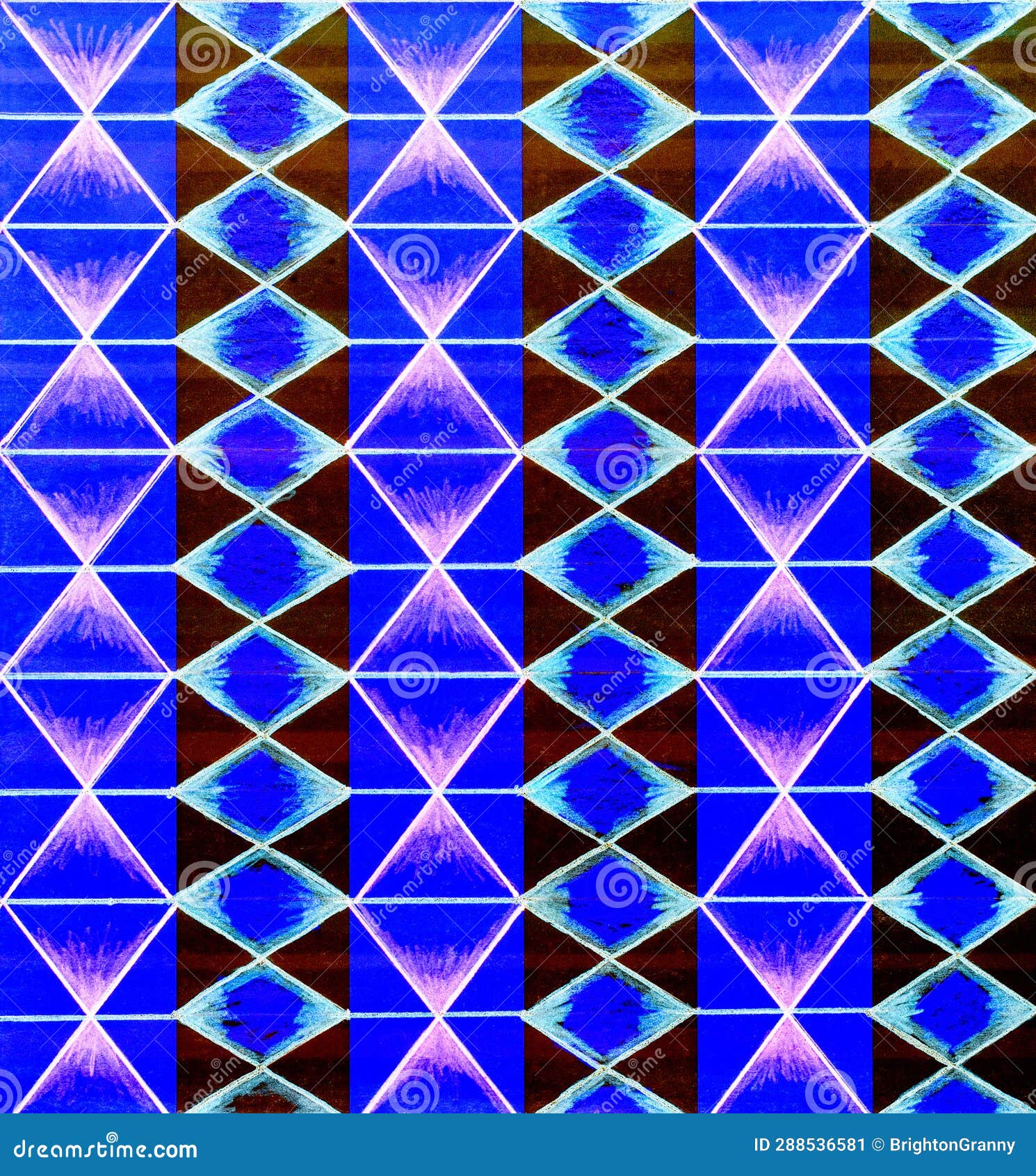 A Bright Colourful Pattern of Diamond and Triangle Shapes. Stock ...