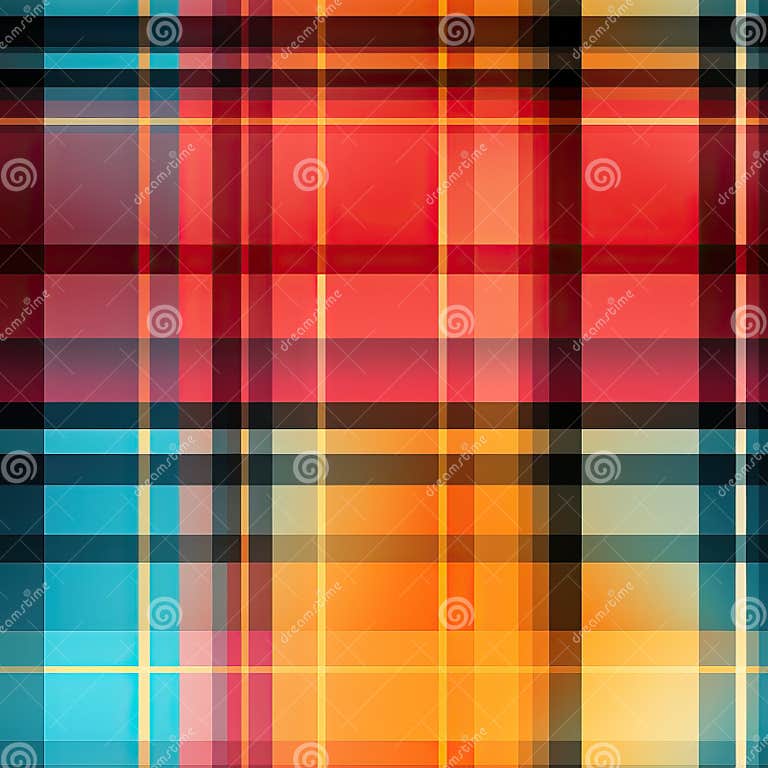 Bright and Colourful Plaid Seamless Pattern AI Generated Stock ...