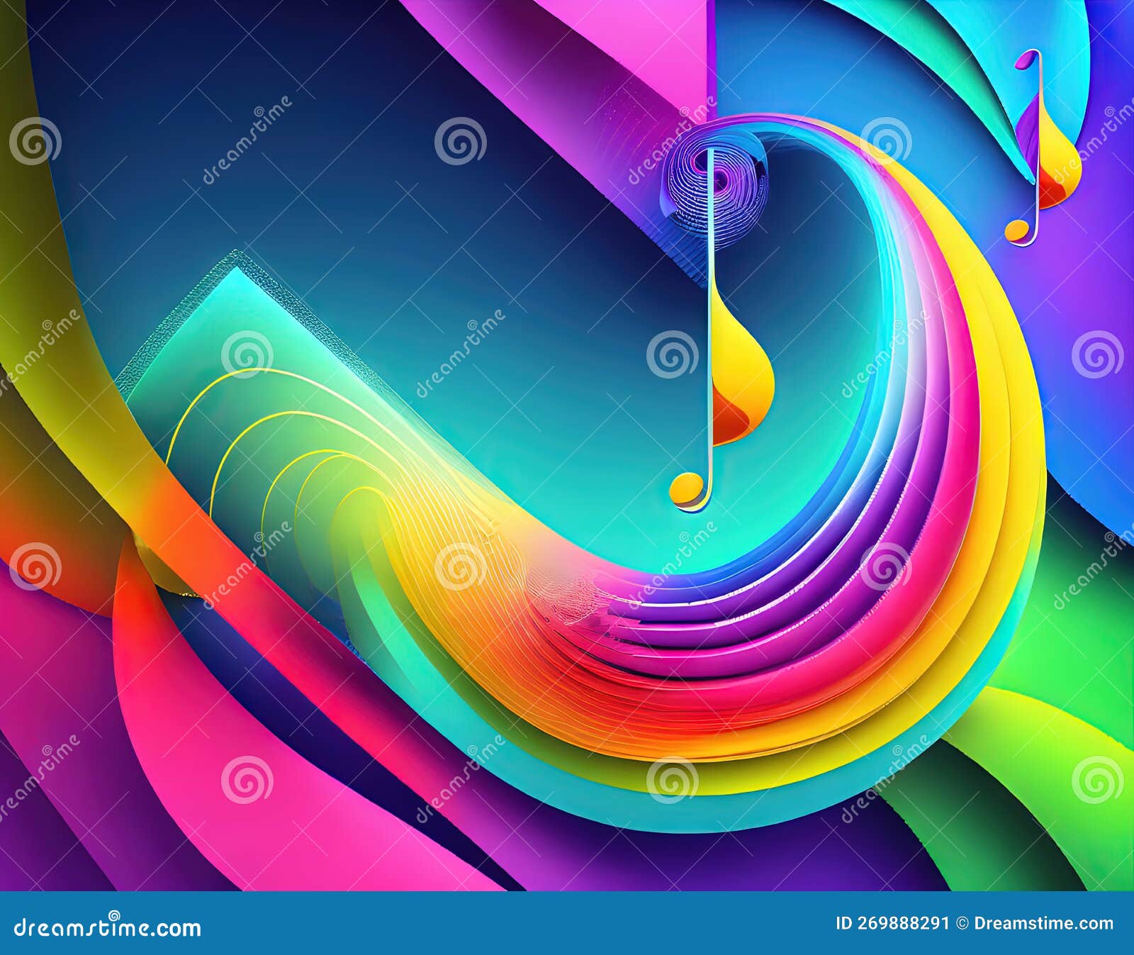 Bright Colourful Wavy Pattern Background Stock Illustration ...
