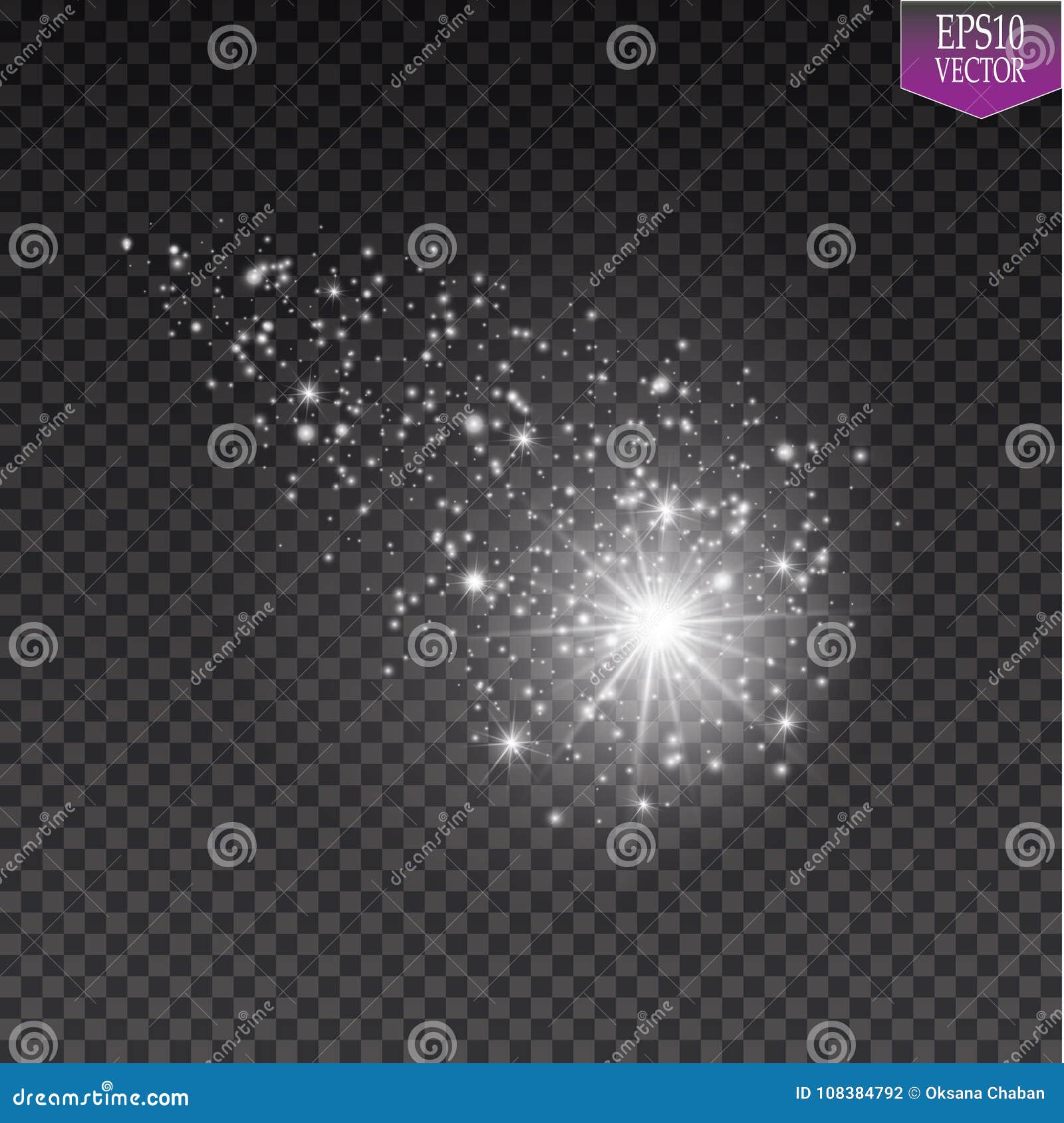 A Bright Comet with Large Dust. Falling Star. Glow Light Effect Stock ...