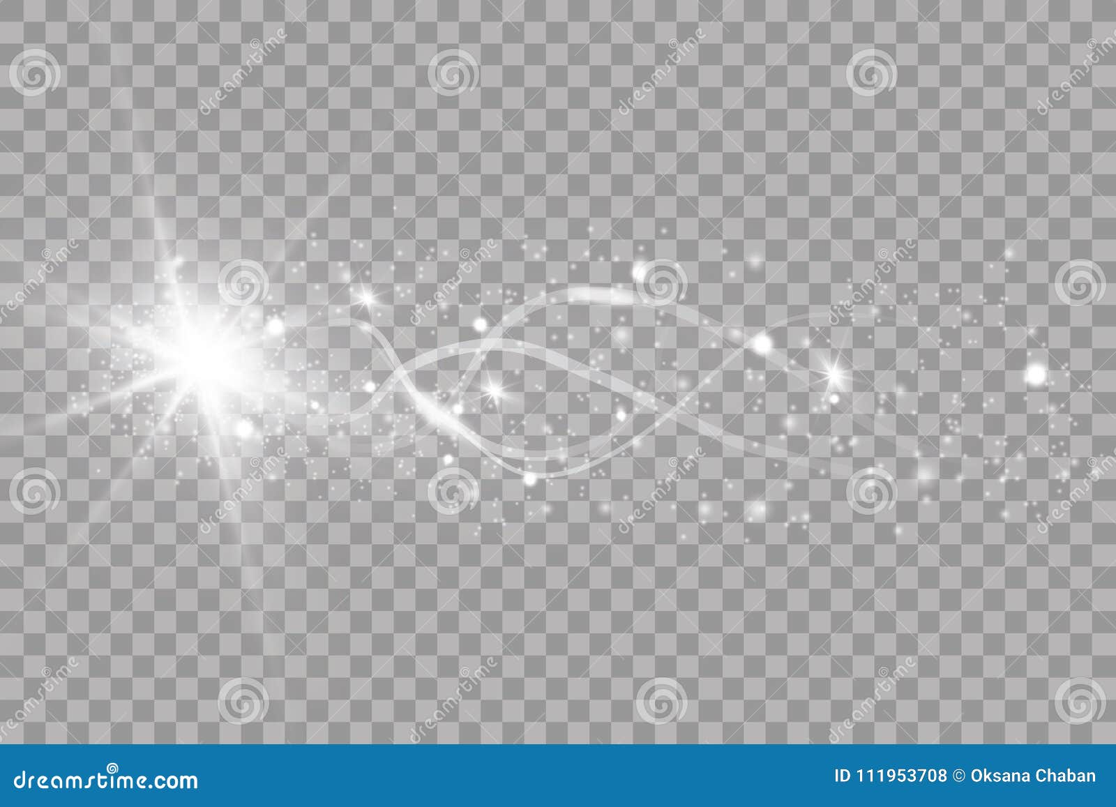 A Bright Comet with Large Dust. Falling Star. Glow Light Effect Stock ...