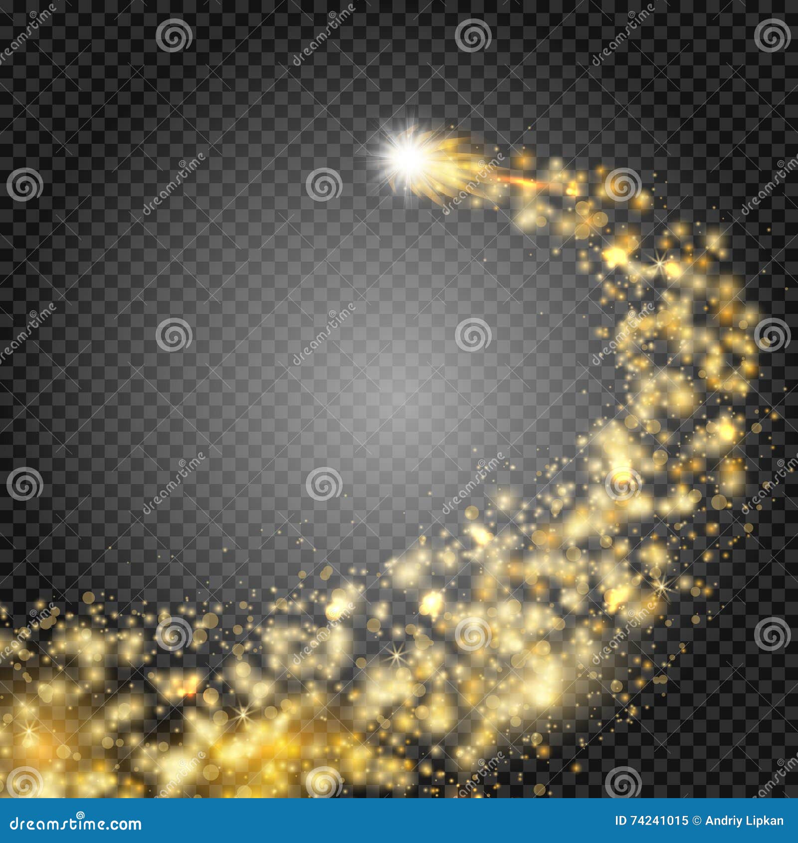 Light Golden Twirl. Curve Light Effect Of Golden Line. Luminous Golden ...
