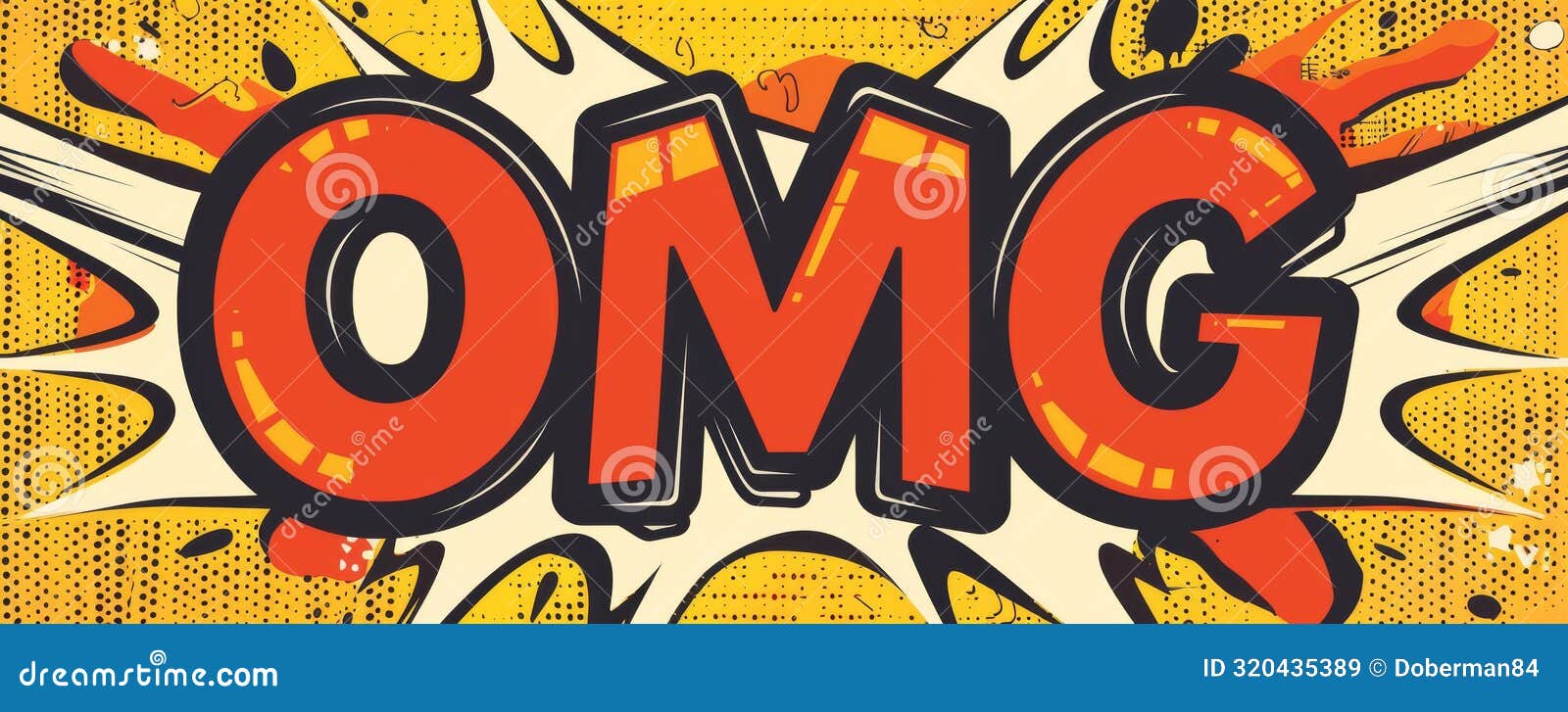 Comic Book Style OMG Text with Vibrant Colors and Explosive Background ...