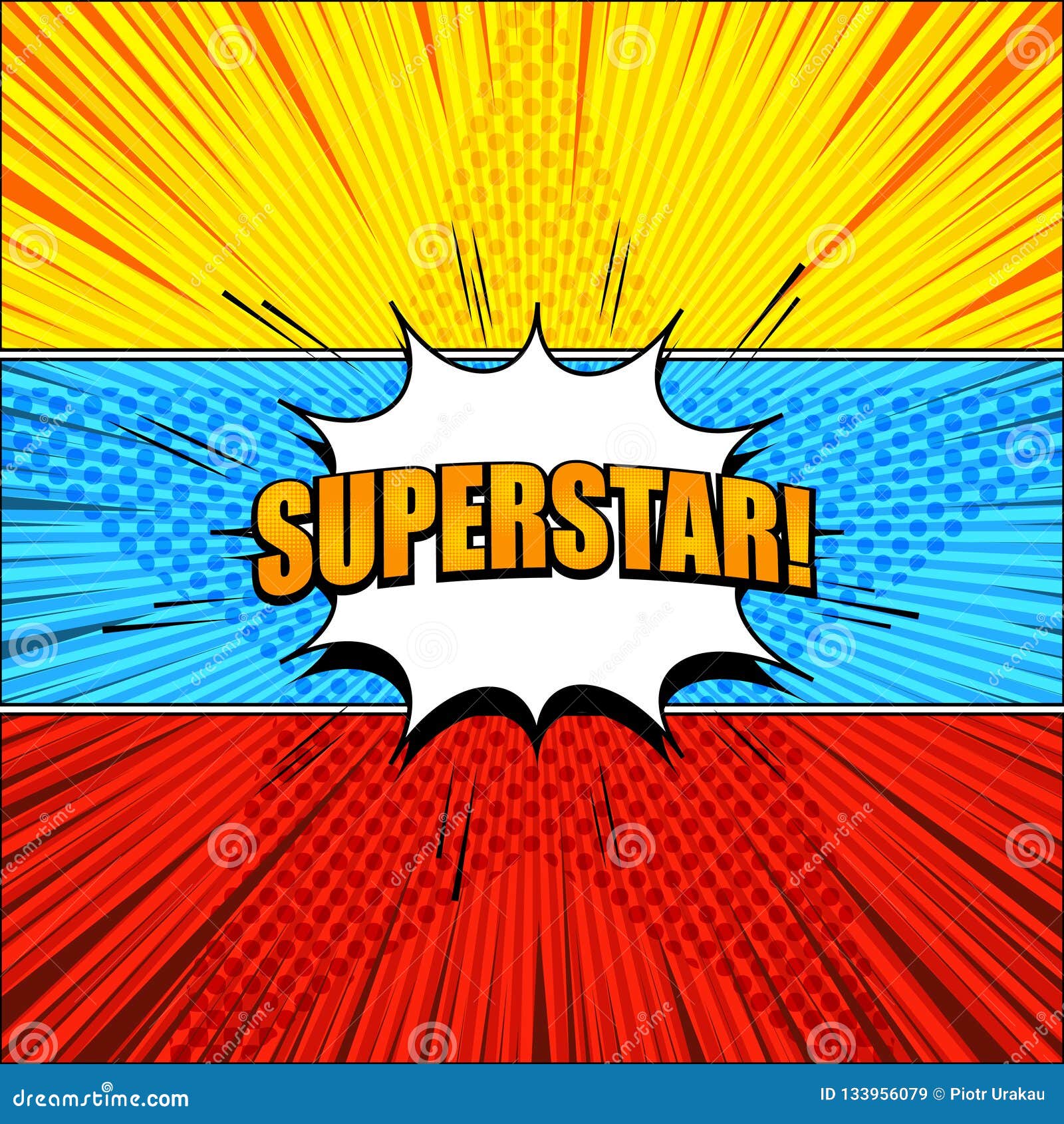 Bright Comic Super Horizontal Banners Stock Vector - Illustration of ...