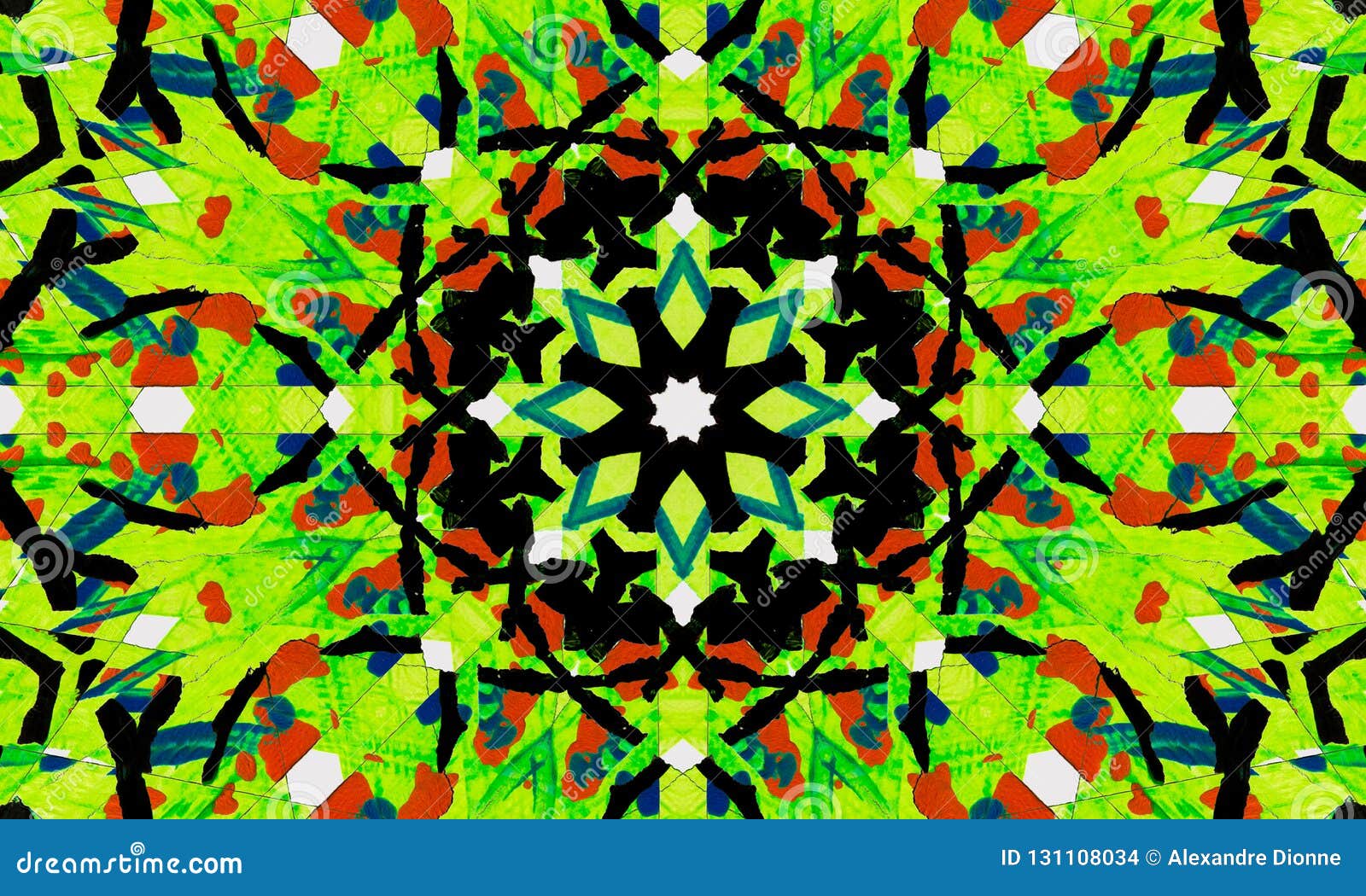 Bright and Complex Green Mandala Illustration Stock Illustration ...