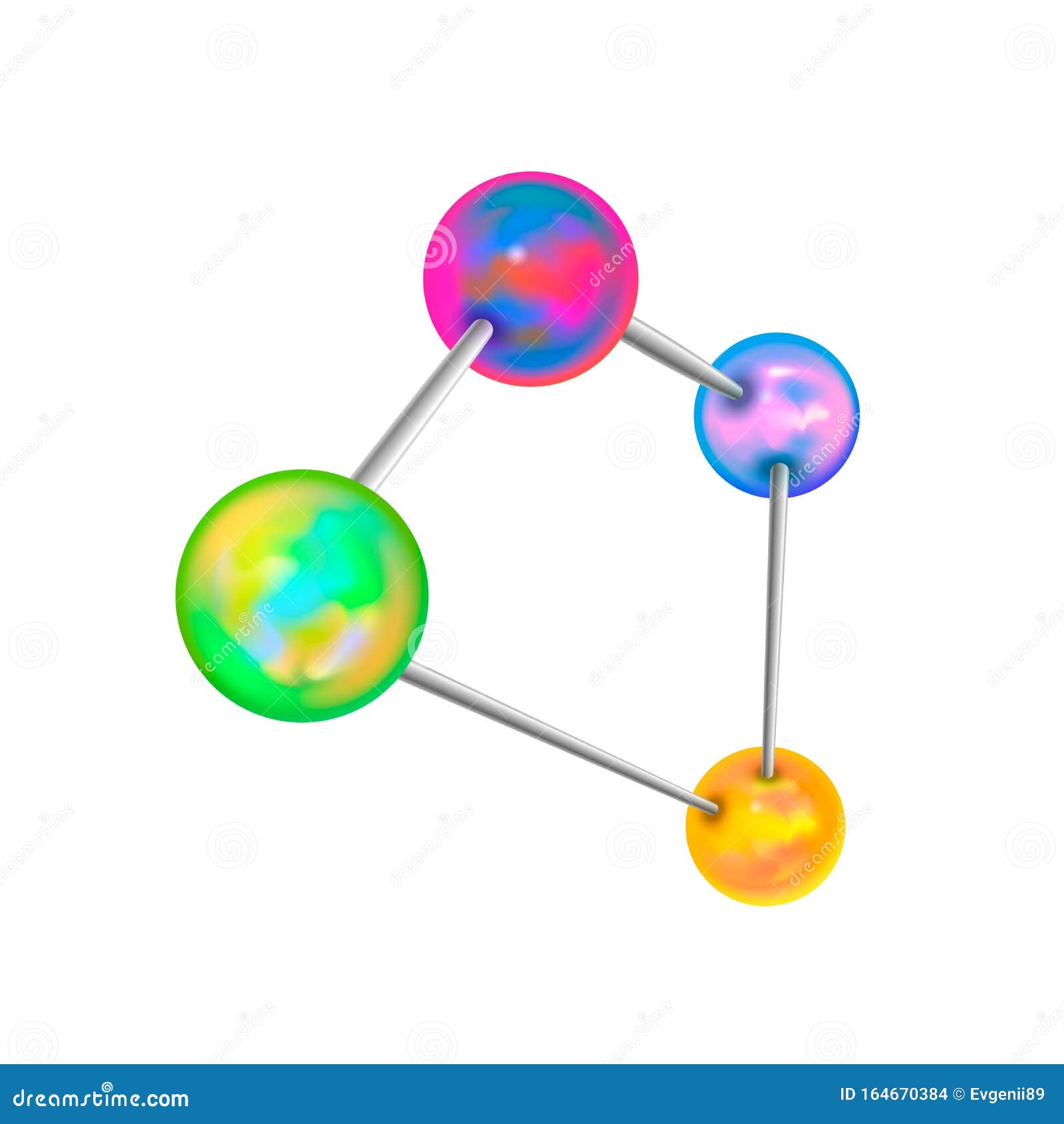 Bright Complicated Chemical Structure with Atomic Bonds Isolated on ...