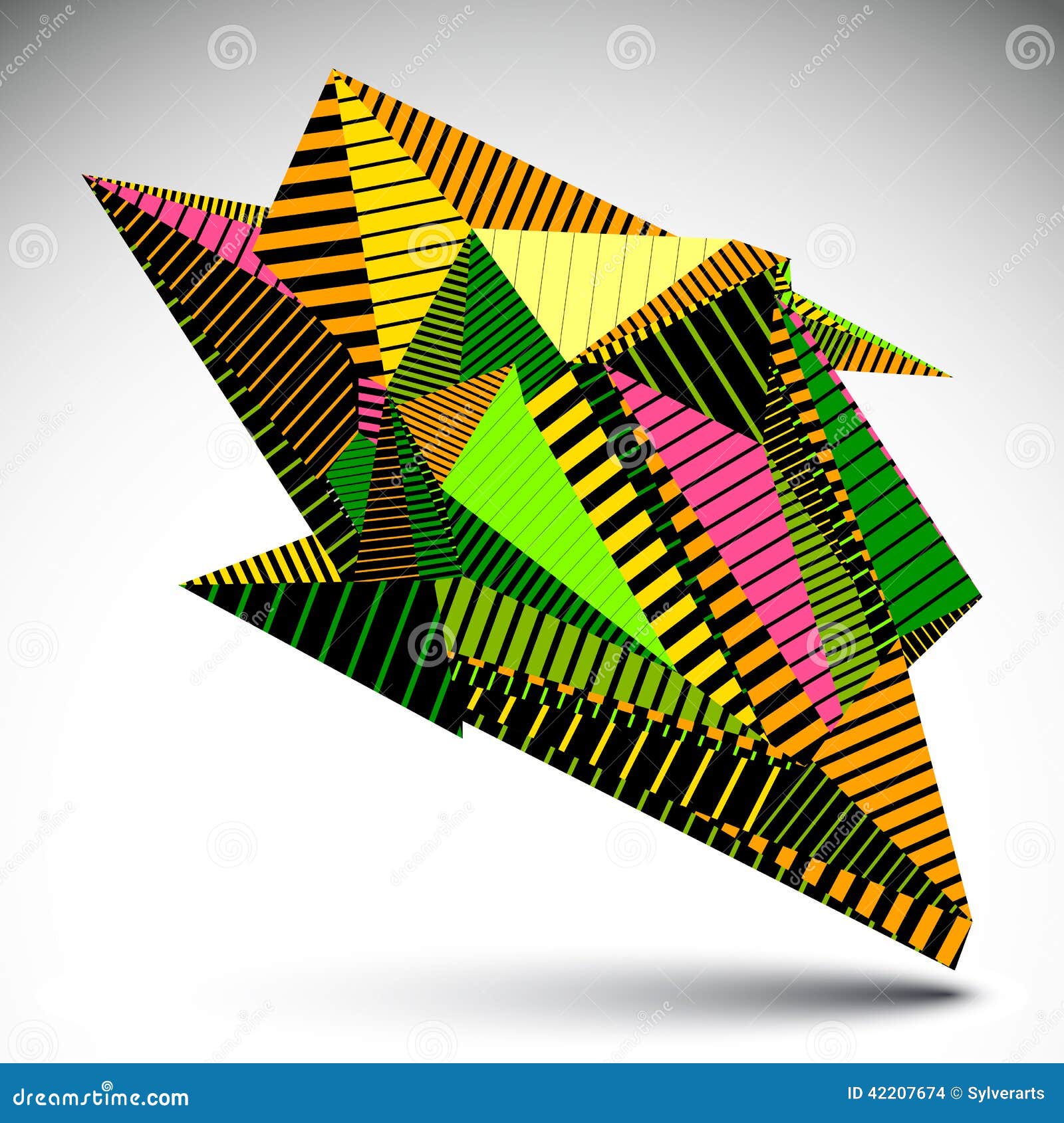 Bright Complicated Contrast Eps8 Figure Constructed from Triangles with ...