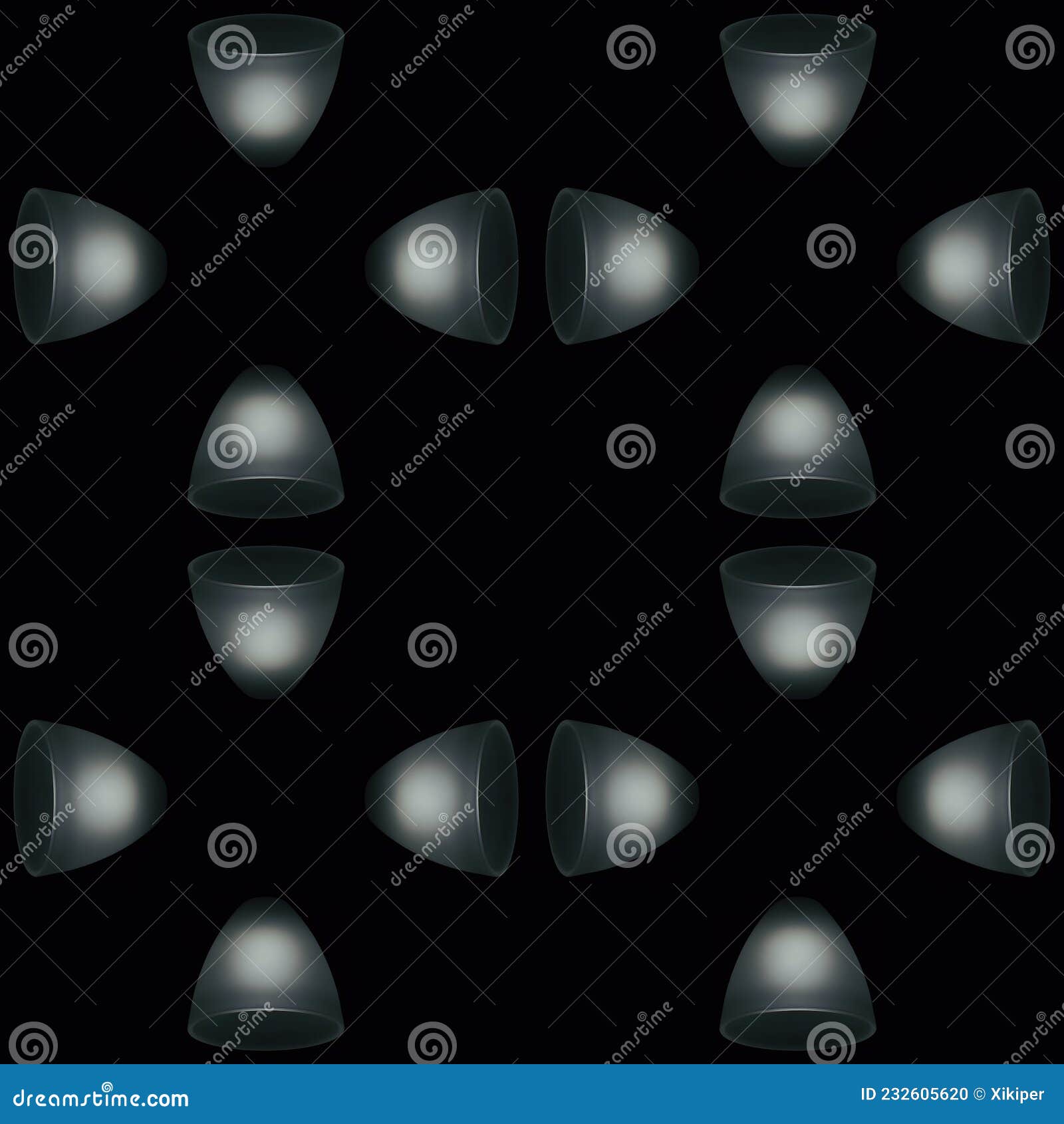 Bright Cone Lights Seamless Pattern Stock Illustration - Illustration ...