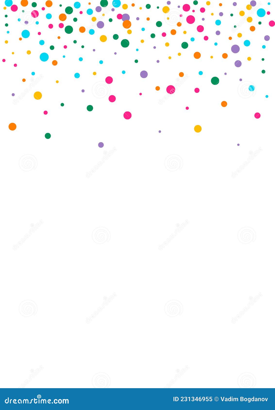 Bright Confetti Vector Vector White Background Stock Vector ...