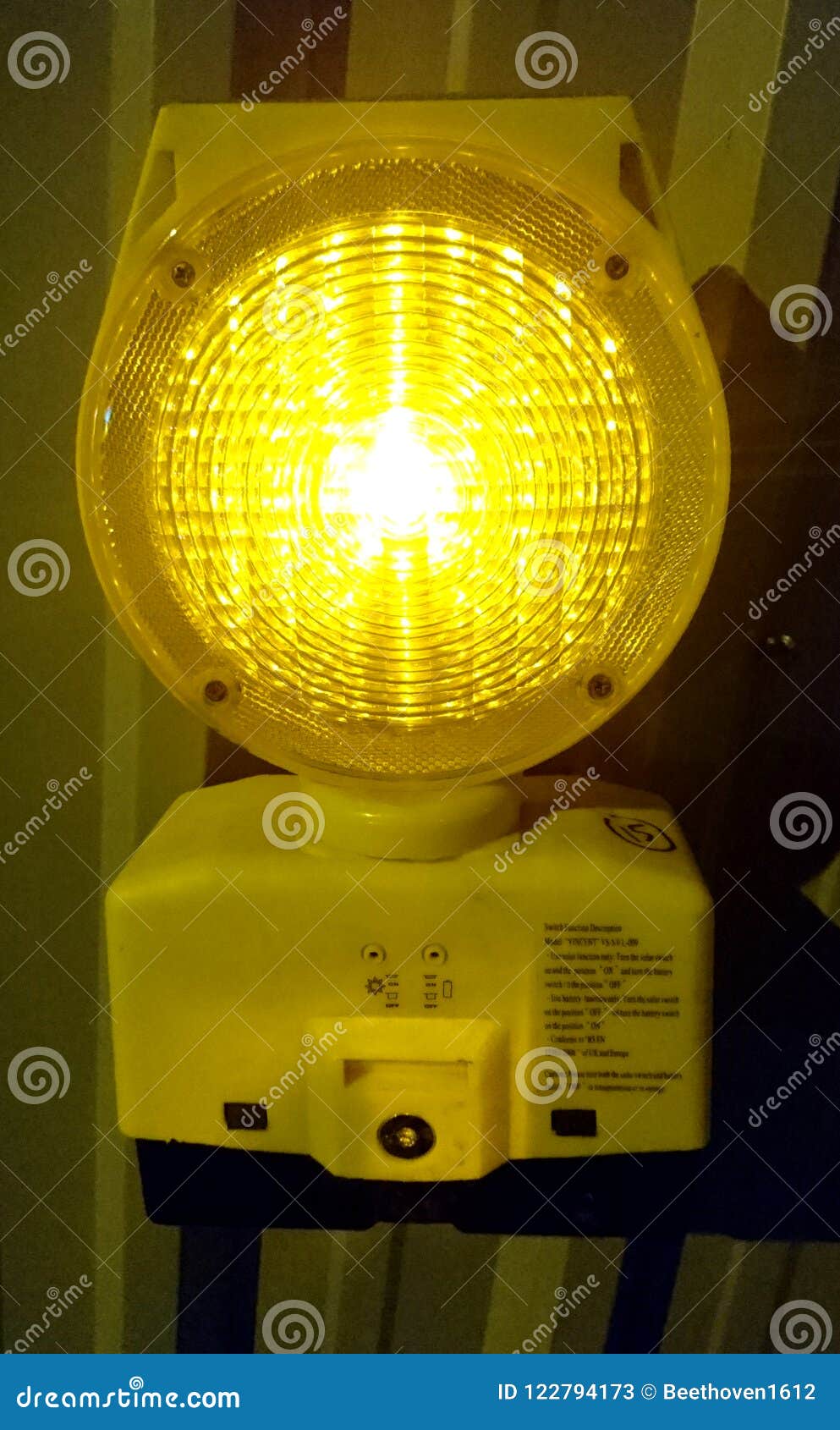 Construction Light closeup stock image. Image of bright - 122794173