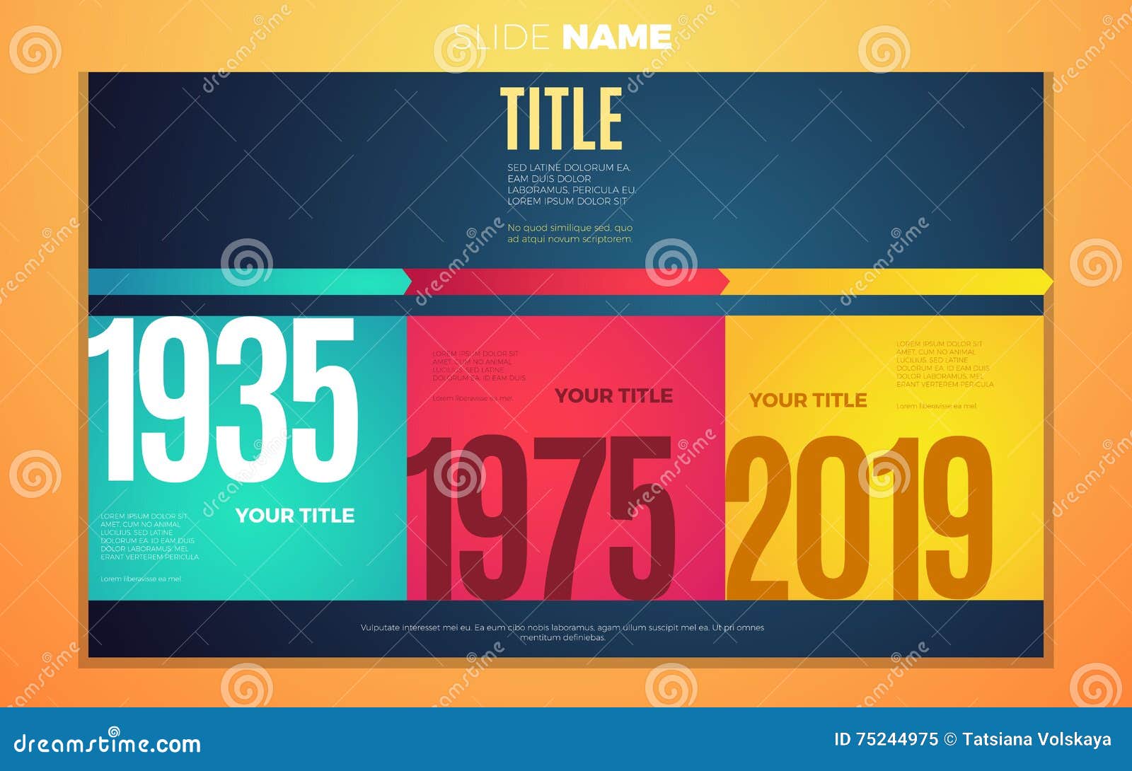 Bright Contrast Colors Infographic with Step by Step Infographic Chart ...