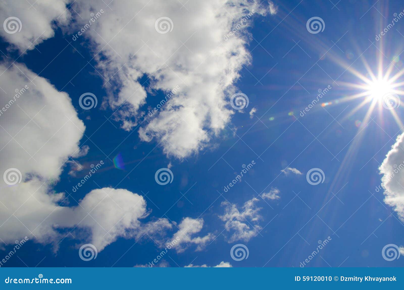 Bright Contrast Sky with Clouds - Stock Image Stock Photo - Image of ...