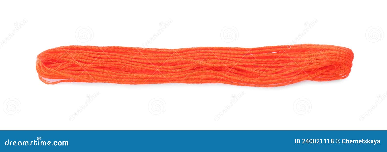 Bright Coral Embroidery Thread on White Background Stock Photo - Image ...