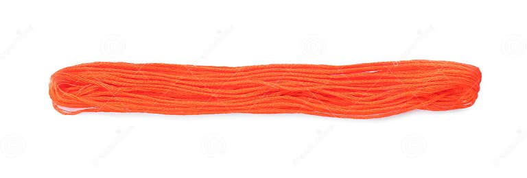 Bright Coral Embroidery Thread on White Background Stock Photo - Image ...