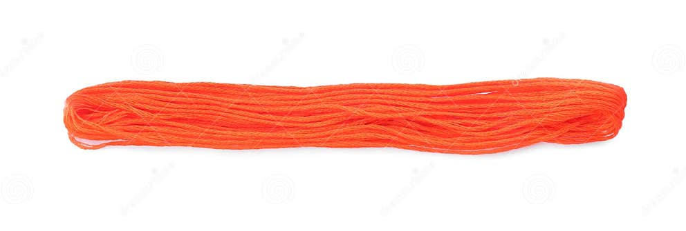 Bright Coral Embroidery Thread on White Background Stock Photo - Image ...