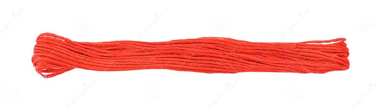 Bright Coral Embroidery Thread on White Background Stock Photo - Image ...