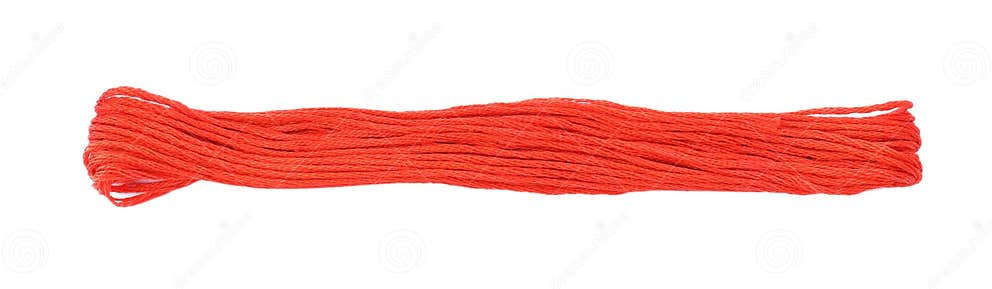 Bright Coral Embroidery Thread on White Background Stock Photo - Image ...