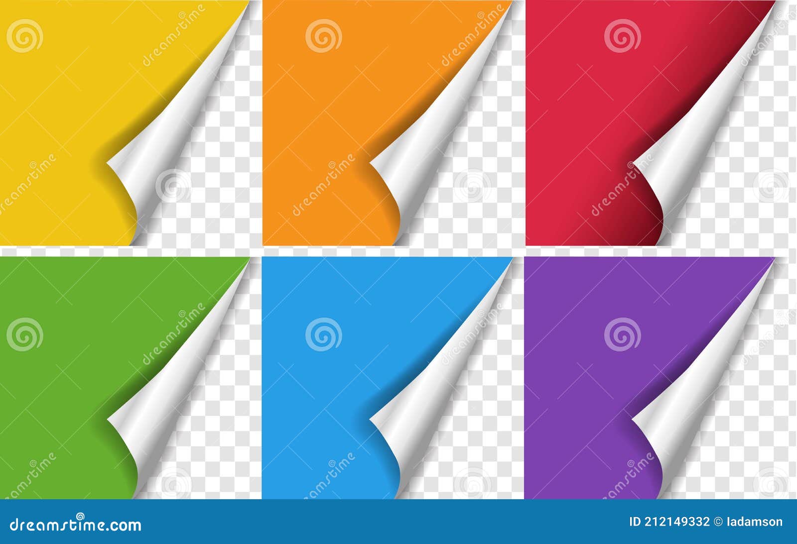 Bright Corners Big Set Isolated Transparent Background Stock Vector ...
