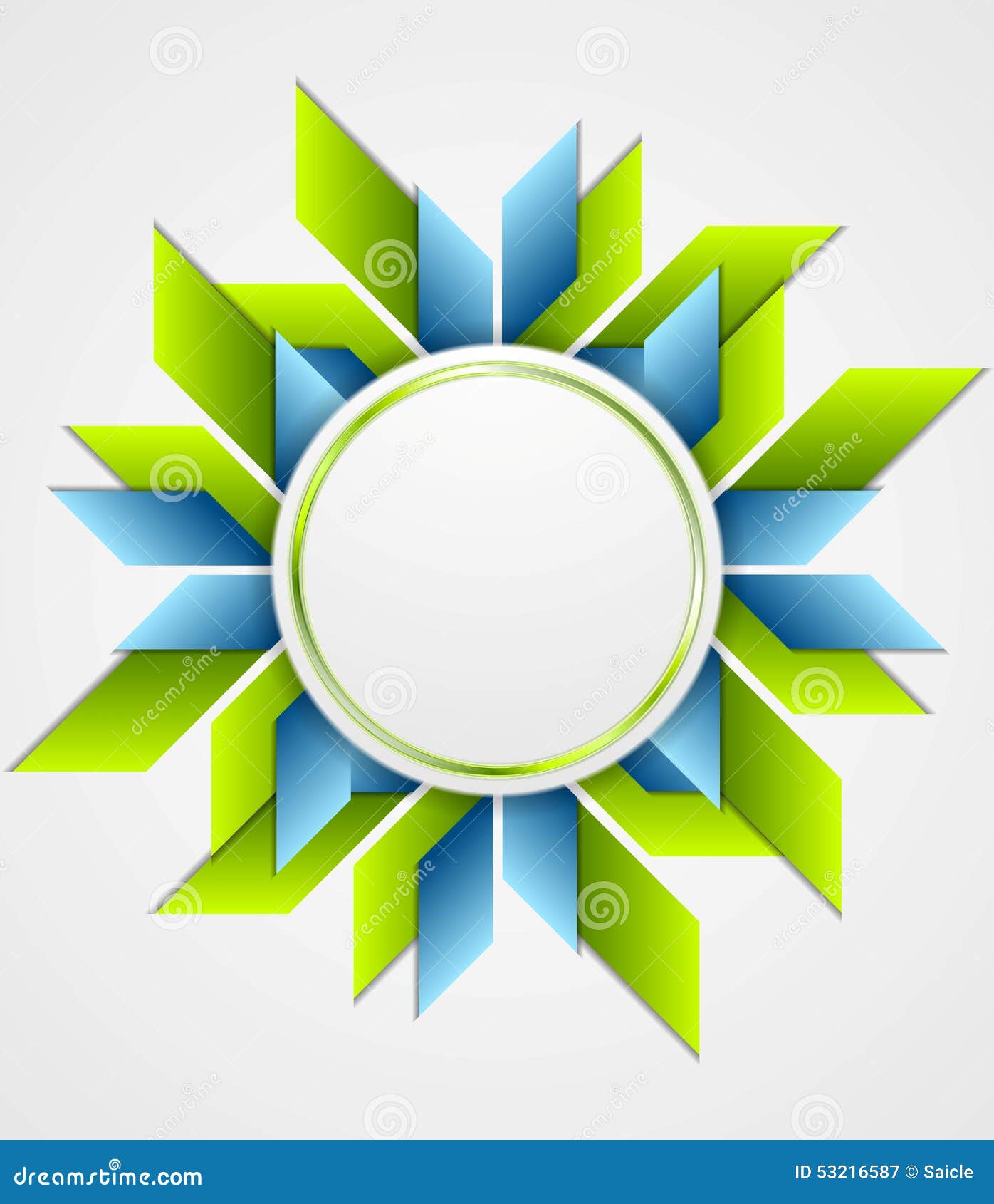 Bright Corporate Geometric Logo with Circle Stock Vector - Illustration ...