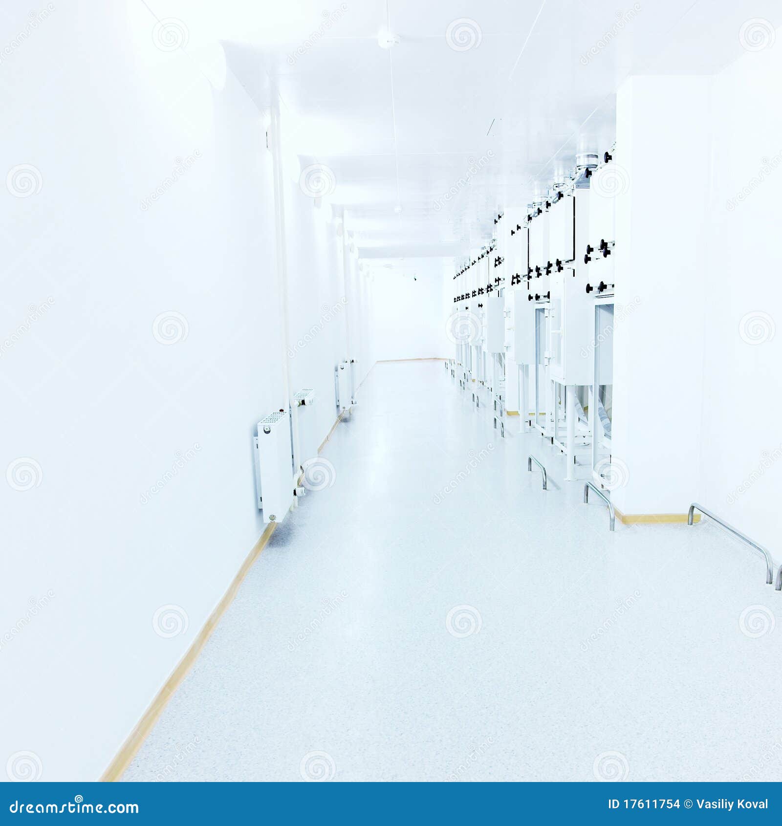 Bright corridor stock photo. Image of clean, inside, corporation - 17611754